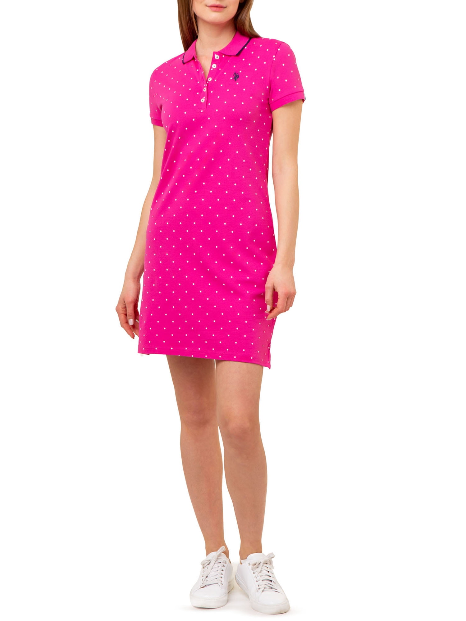 U.S. Polo Assn. Women's Dot Polo Dress - Walmart.com