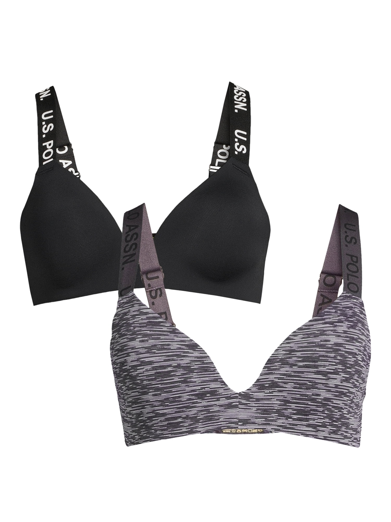 U.S. Polo Assn. Women's Tag Free Push Up Bra Set, 2-Pack - Walmart.com