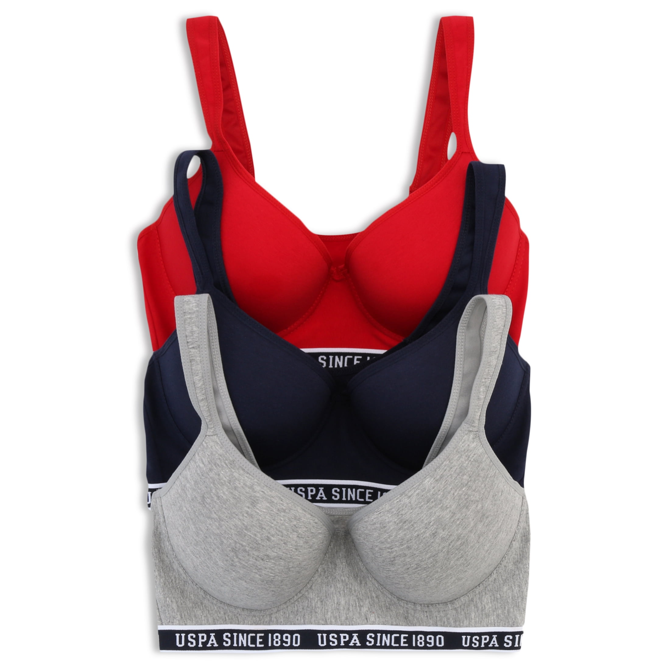 U.S. Polo Assn. Plus Size Sports Bra Set - Cotton Spandex - Walmart.com