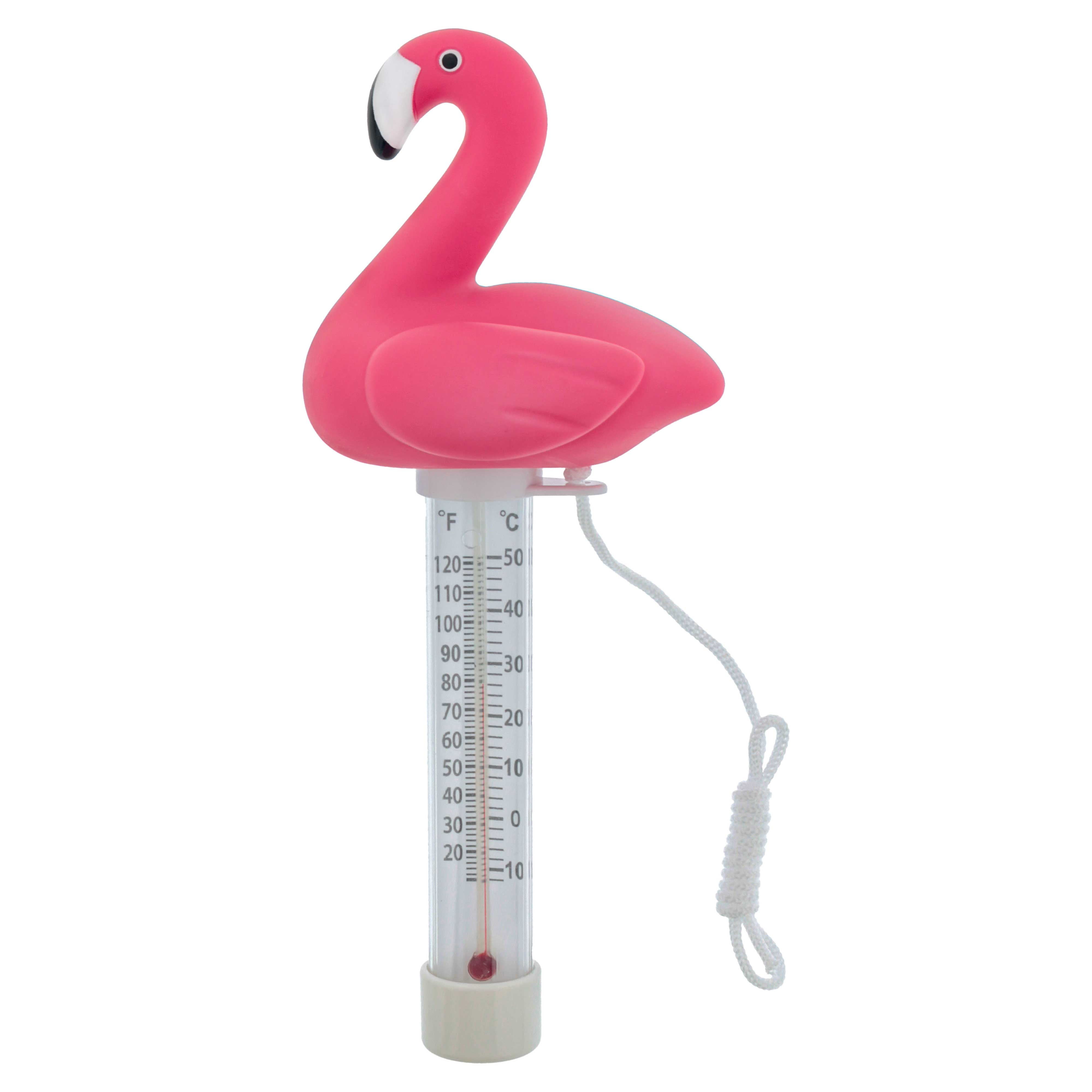 "U.S. Pool Supply Floating Flamingo Thermometer, Easy to Read, Measures ...