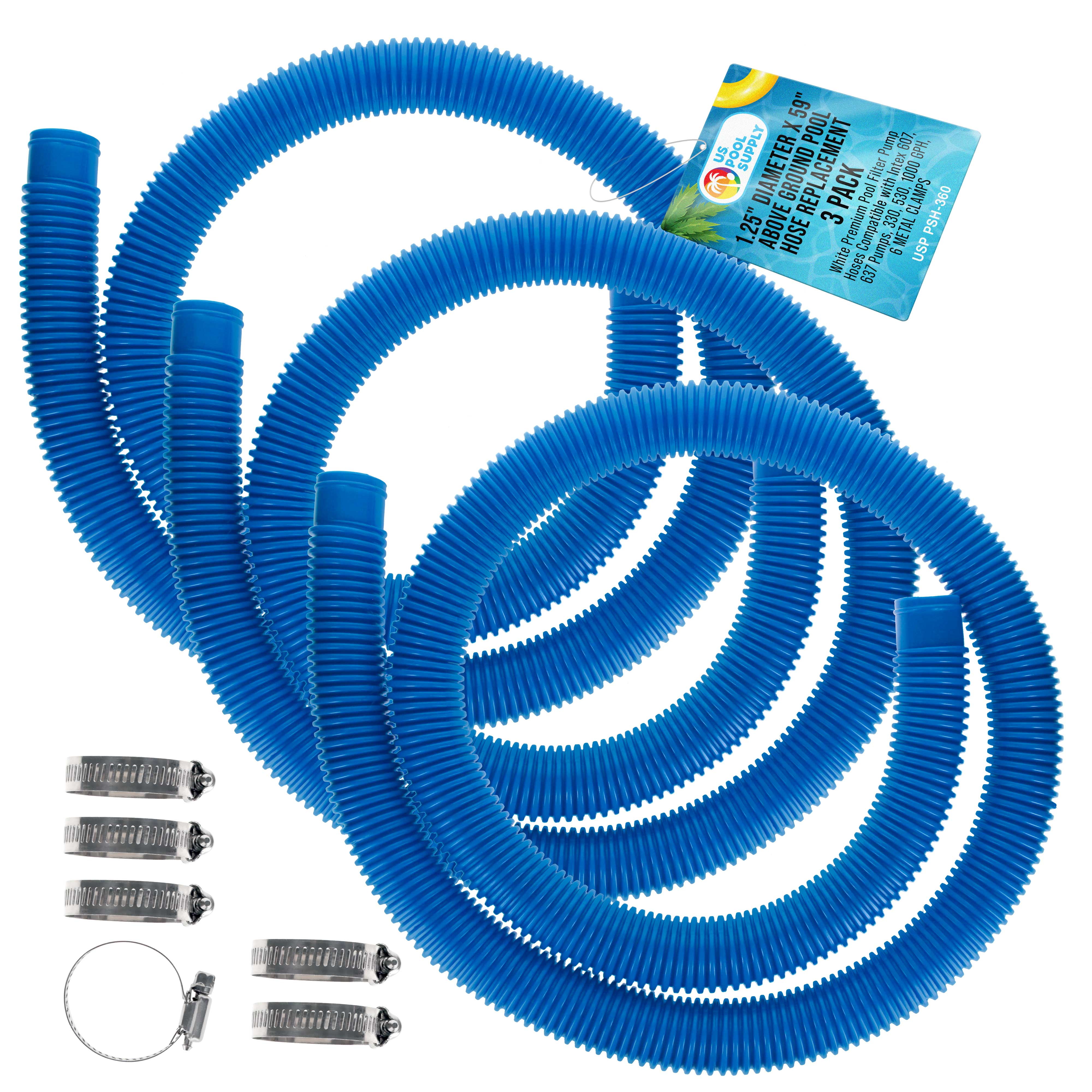 U.S. Pool Supply Above Ground Pool Hose Replacement 1.25" Diameter x 59 ...