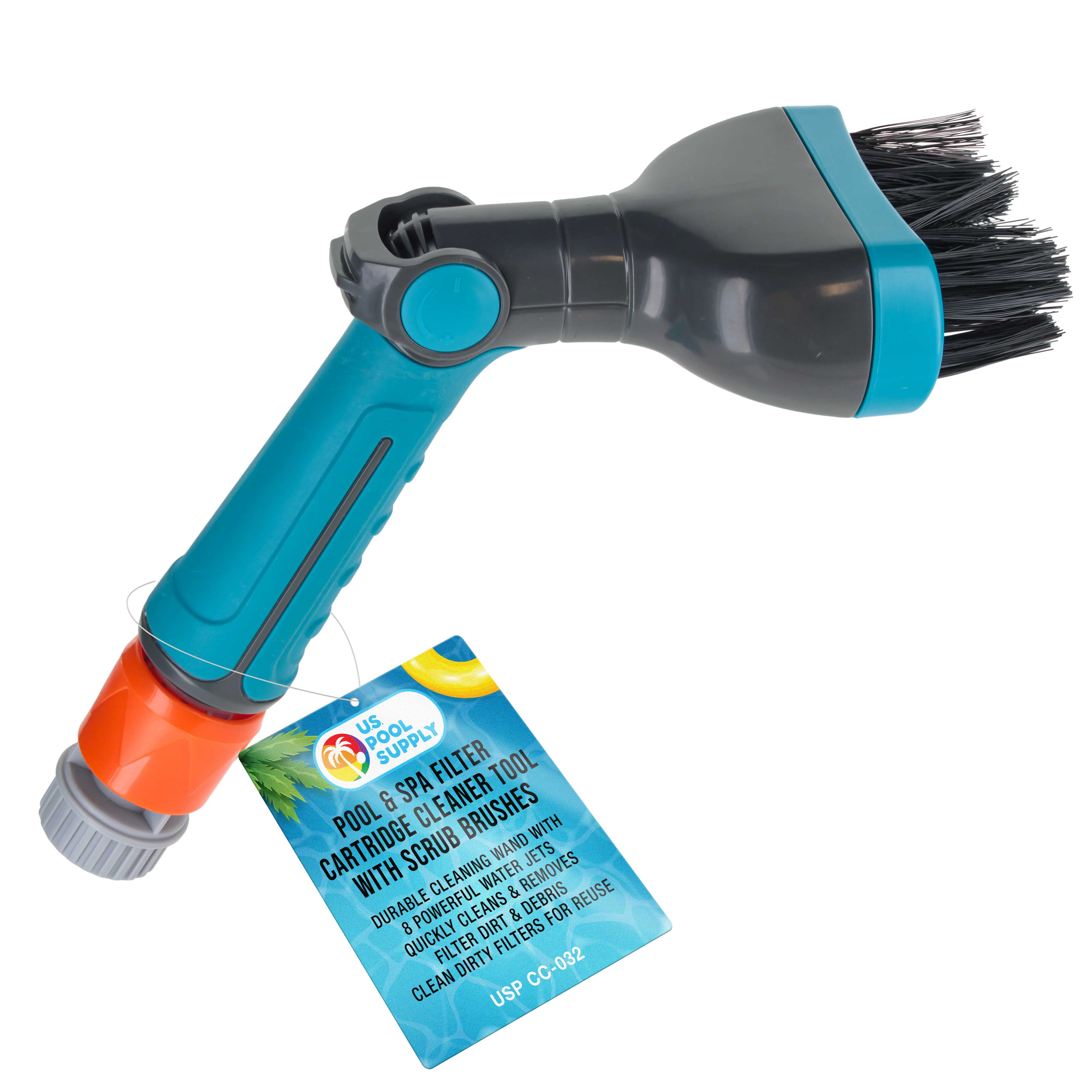 U.S. Pool Supply Pool & Spa Filter Cartridge Cleaner Tool with Scrub ...