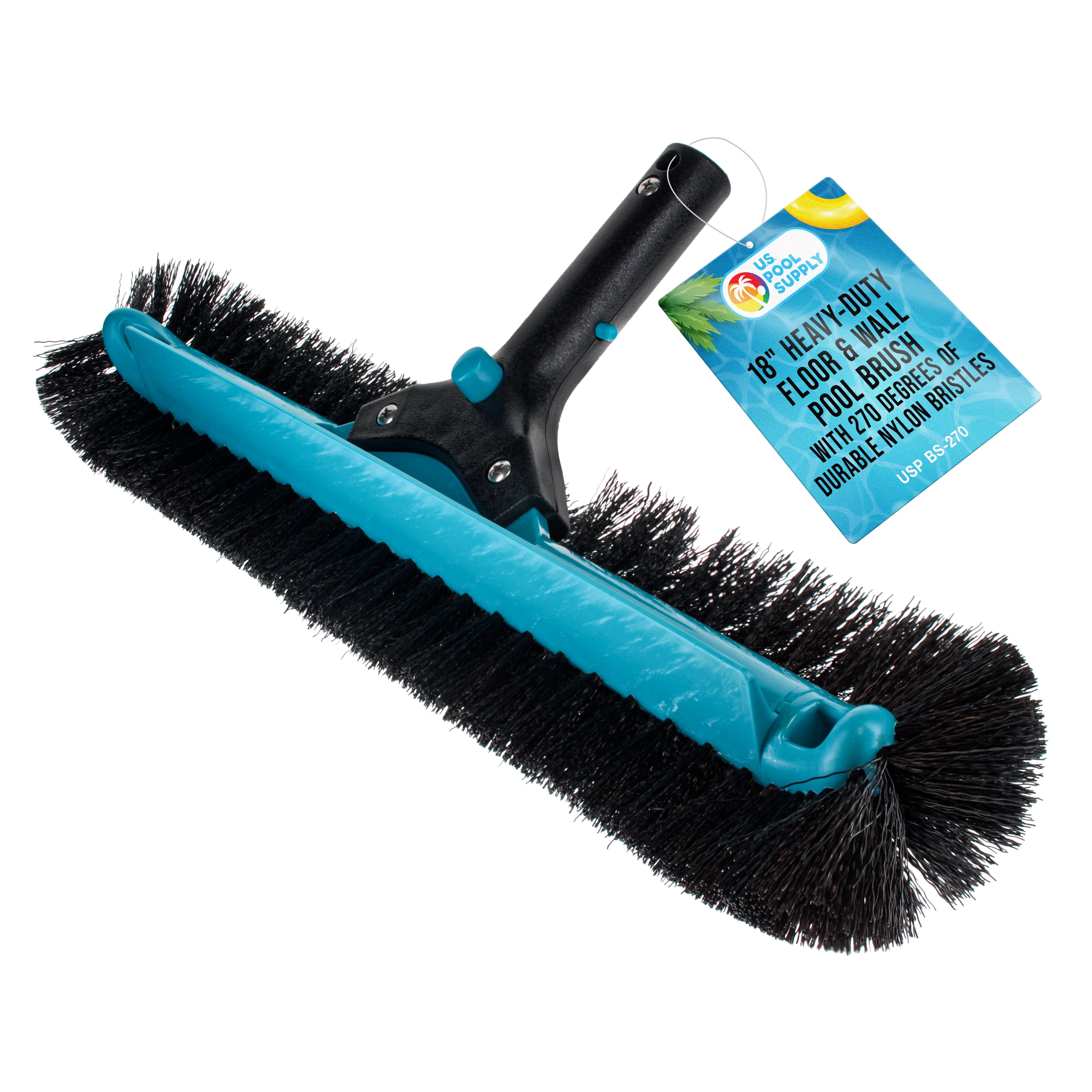 U.S. Pool Supply Professional 18" Heavy-Duty Floor & Wall Pool Brush ...