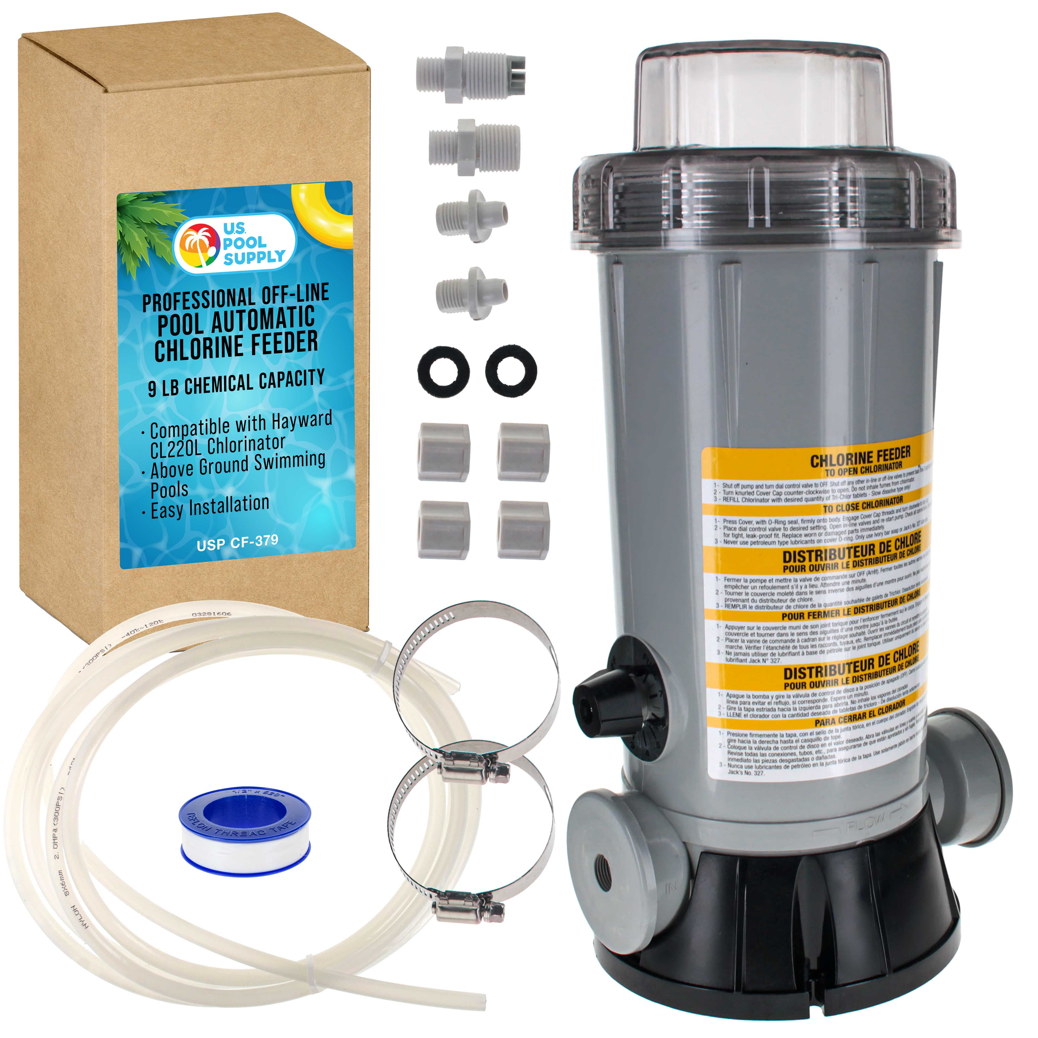 U.S. Pool Supply Professional Off-Line Pool Automatic Chlorine Feeder ...