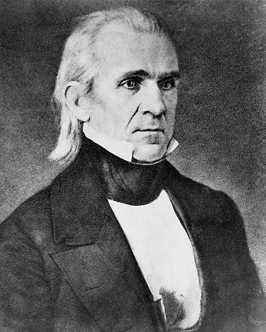 U.S. President James K. Polk Portrait - 20x30 Inch Glossy Laminated ...