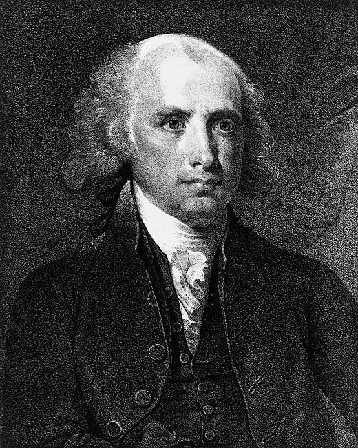 U.S. President James Madison Portrait - Style A - 24x36 Inch Glossy ...