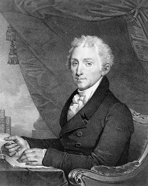 U.S. President James Monroe Portrait - 20x30 Inch Glossy Laminated ...