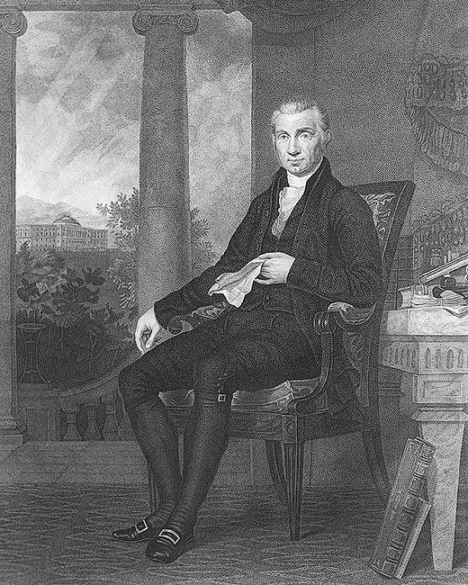 U.S. President James Monroe Seated Portrait - 20x30 Inch Laminated ...