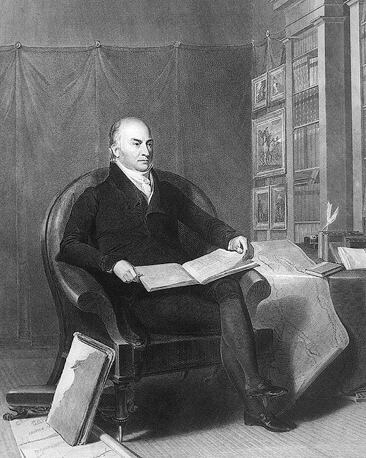 U.S. President John Quincy Adams Portrait - 24x36 Inch Glossy Laminated ...
