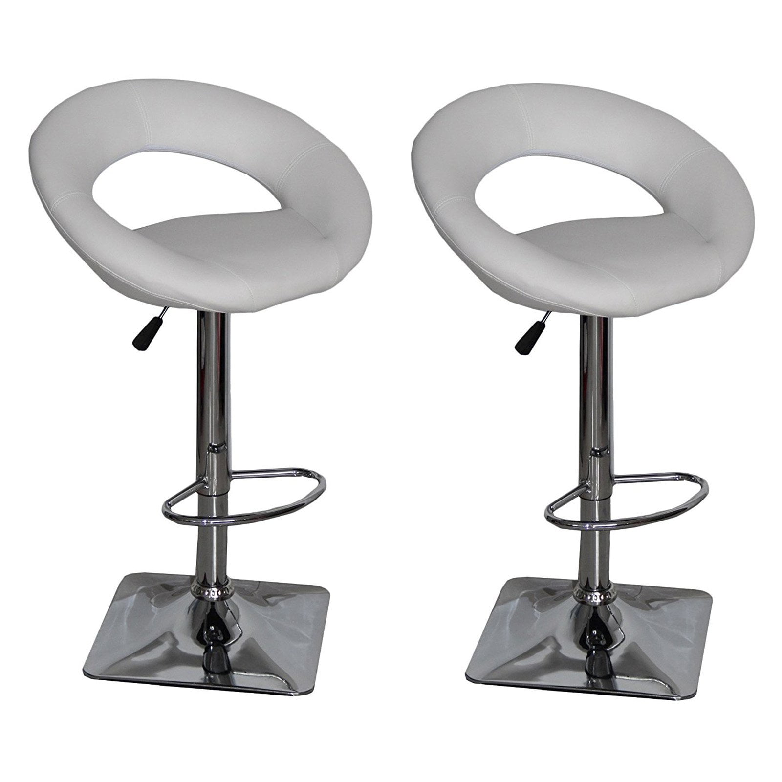 U.S. Pride Furniture Daisy Adjustable Swivel Bar Stool - Set of 2 ...