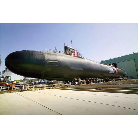U.S.S. Jimmy Carter Nuclear Submarine - Style B - 20x30 Inch Laminated ...