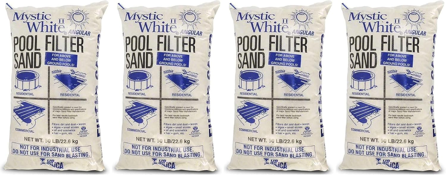 U.S. Silica Mystic White II Pool Filter Sand, Premium Silica for Pool ...