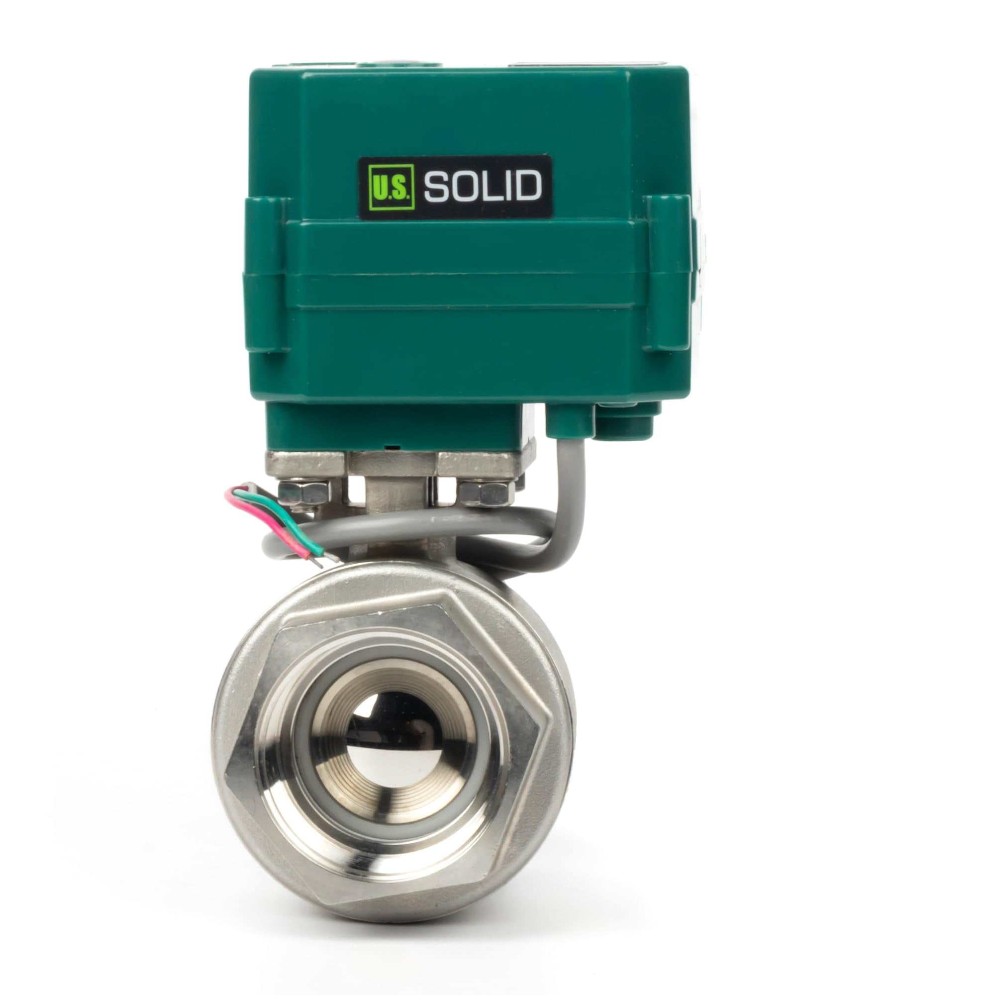 U. S. Solid IP65 Motorized Ball Valve 1 1/2 in NPT Full Port Stainless ...