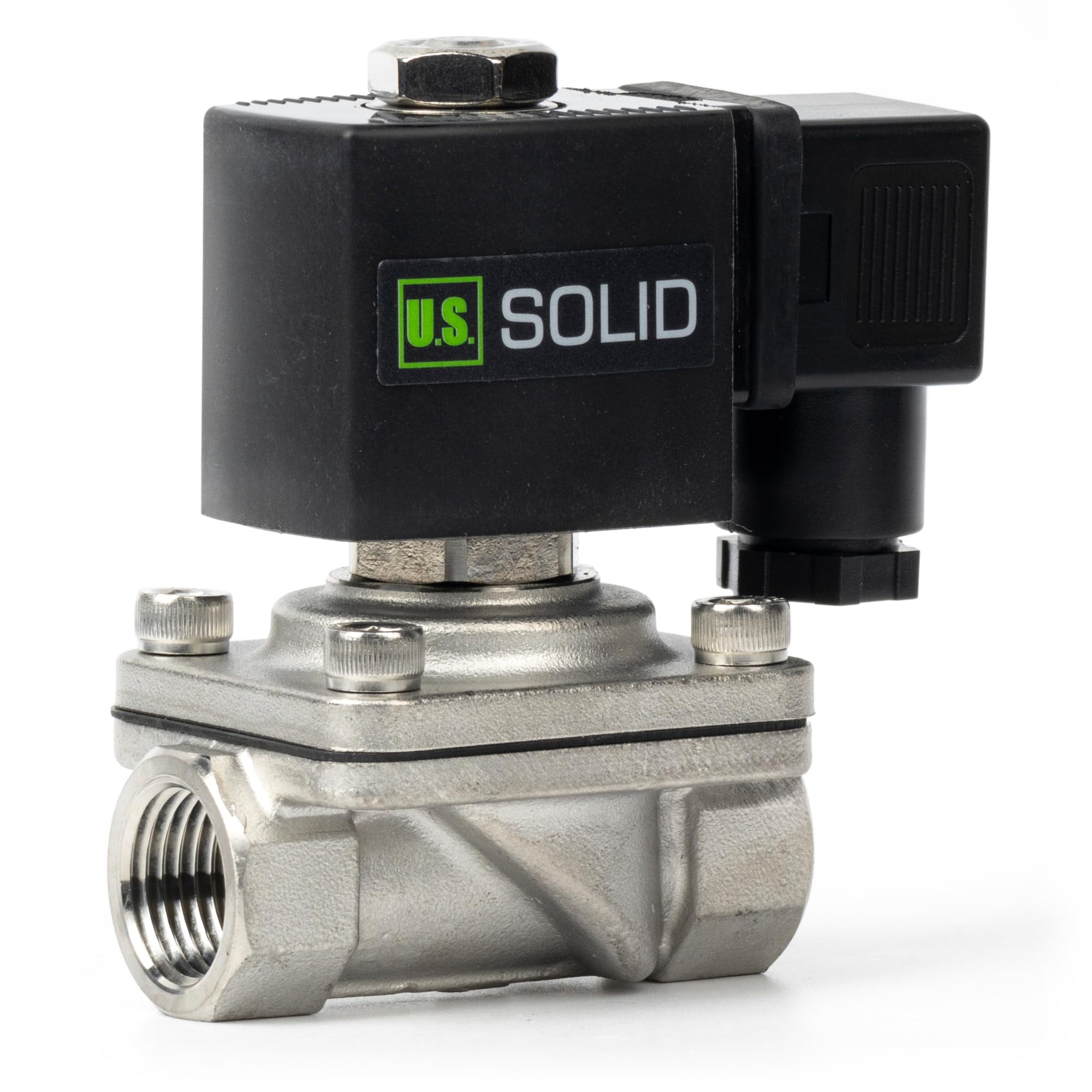 U.S. Solid Electric Solenoid Valve with Junction Box DC 12V Stainless Steel 1/2 inch - Walmart.com