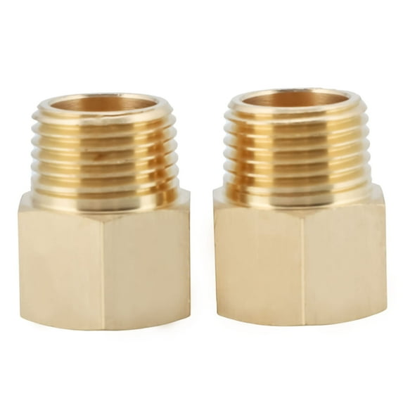 U.S. Solid 1/2 in MNPT x 1/2 in FNPT Brass Fitting Pipe Adapter Pack of ...