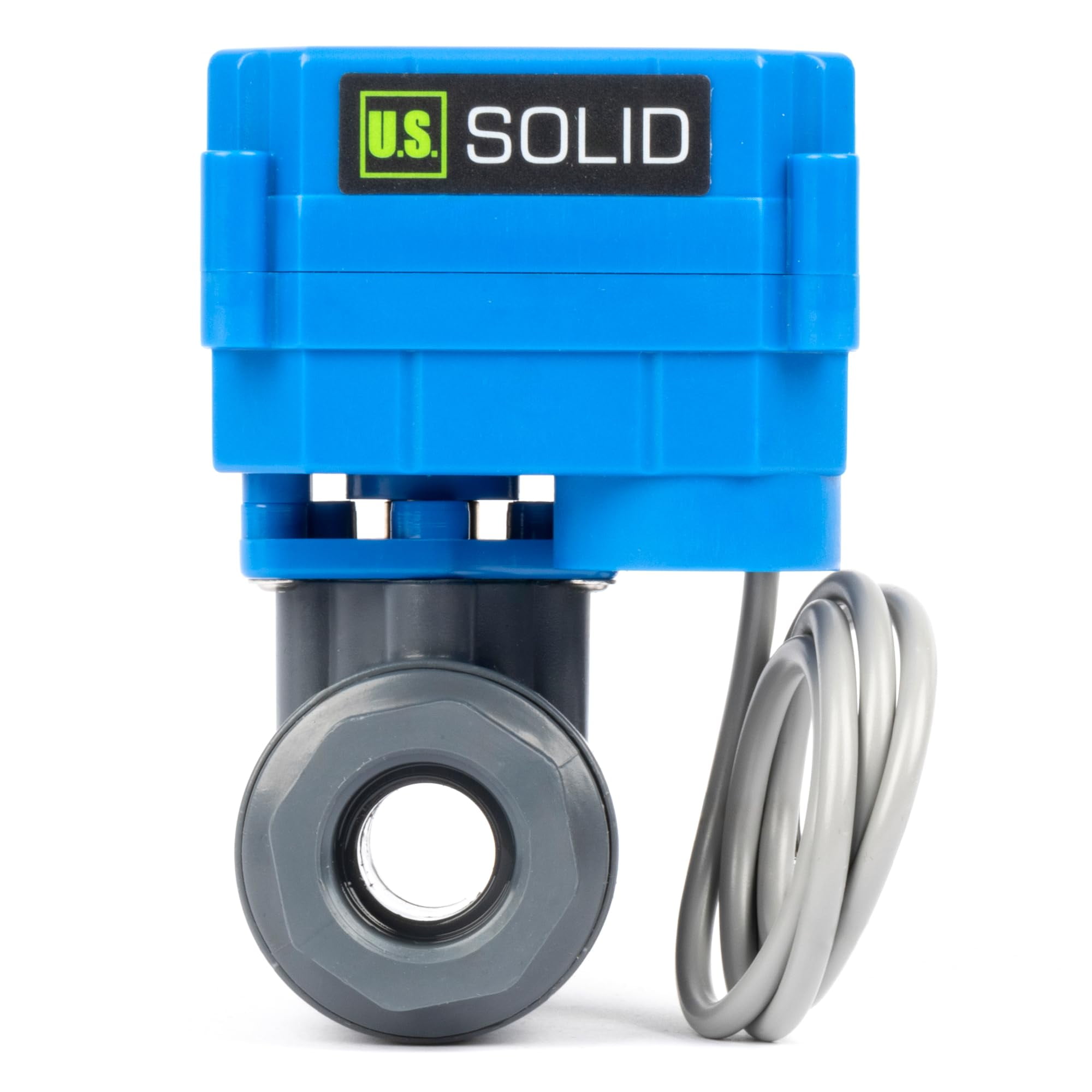 U. S. Solid IP65 Motorized Ball Valve 1/2 in NPT Full Port UPVC AC/DC 9 ...