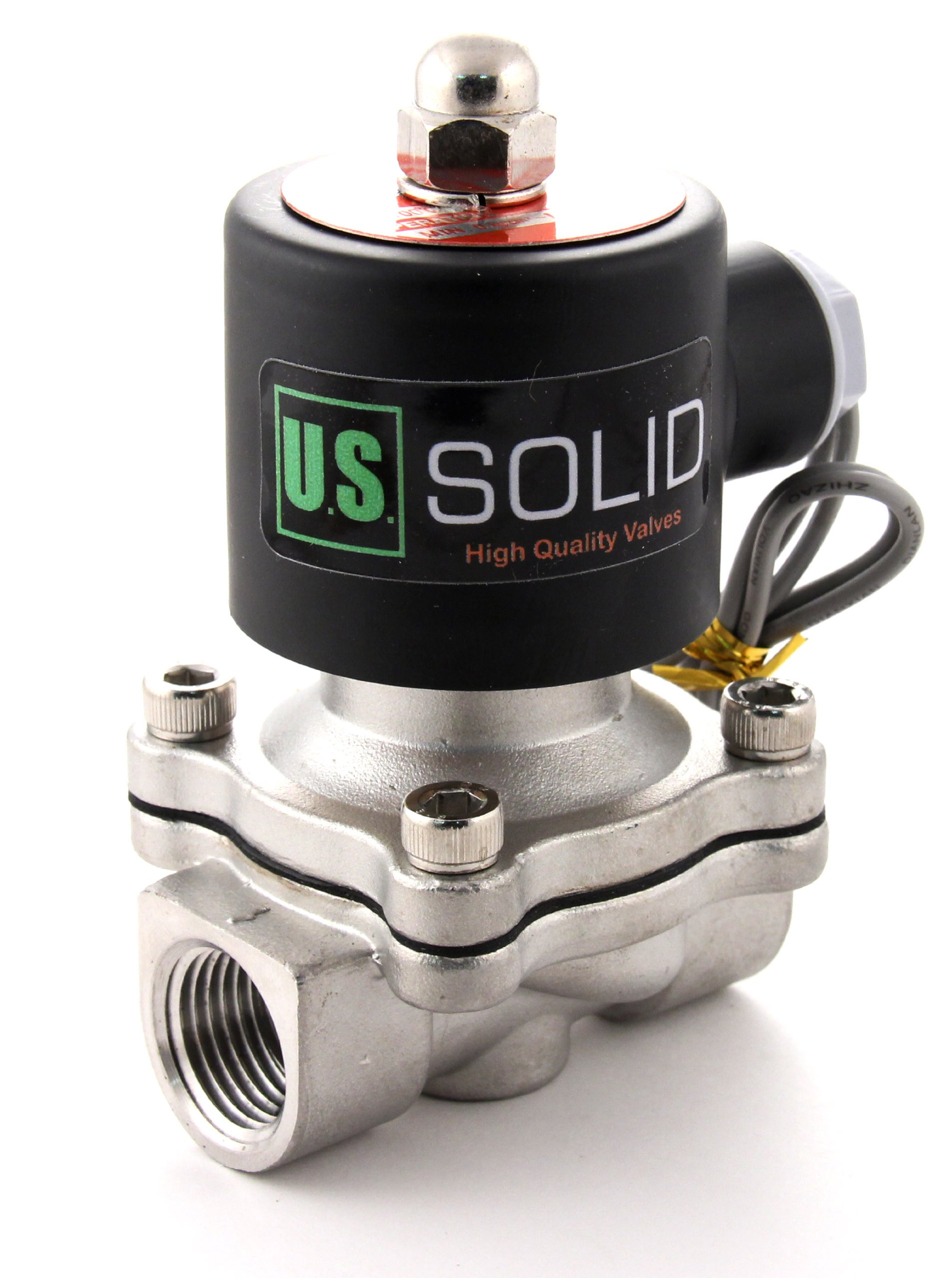 1-1/4" Stainless Steel Solenoid Valve For Waterpoof Normally Closed 220V 12V 24V 110V Solenoid ...