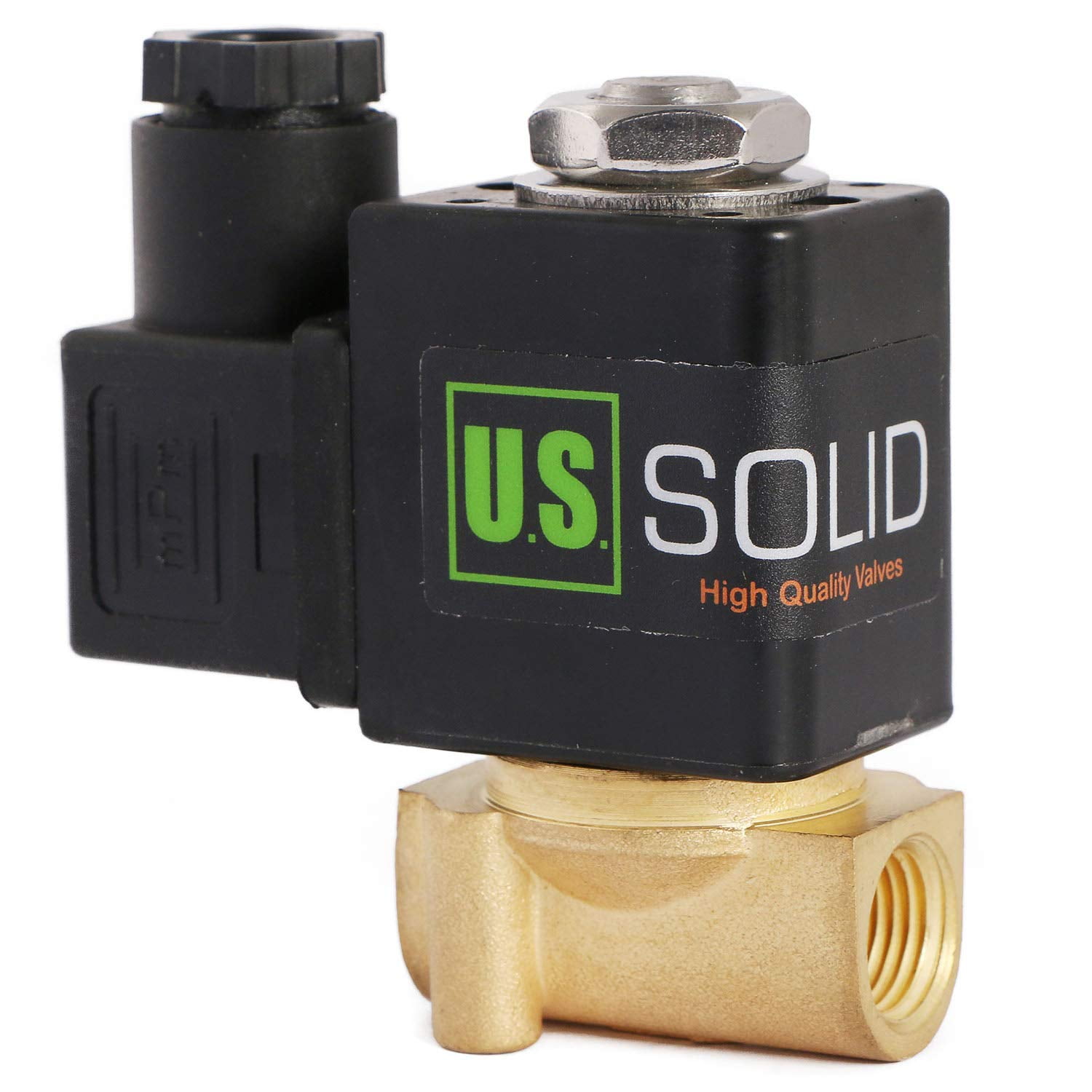 U.S. Solid Electric Solenoid Valve IP65 DC 12V Brass 1/4 inch - Walmart.com