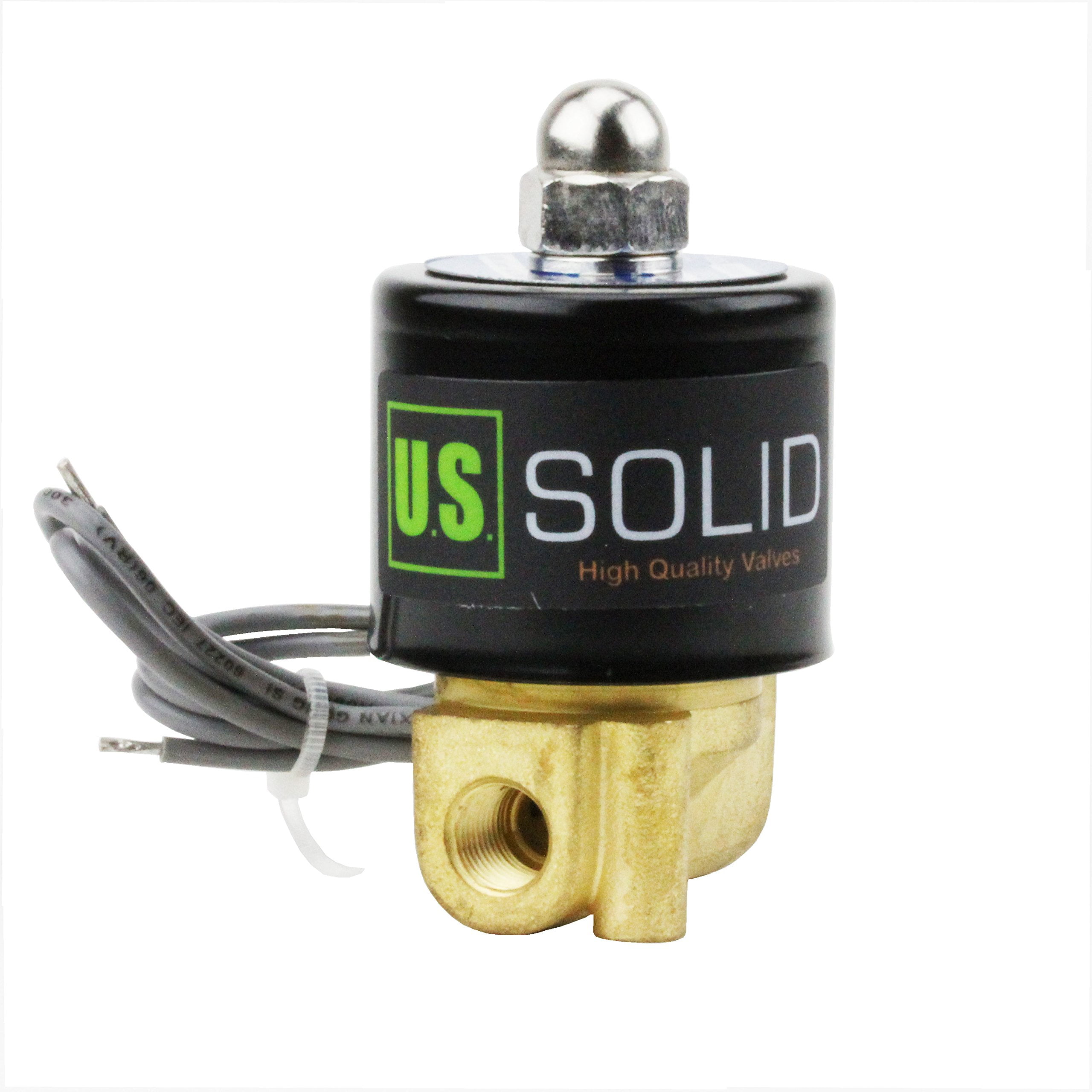 U.S. Solid Electric Solenoid Valve Direct Acting VITON Seal Normally Closed DC 24V Brass 1/8 ...