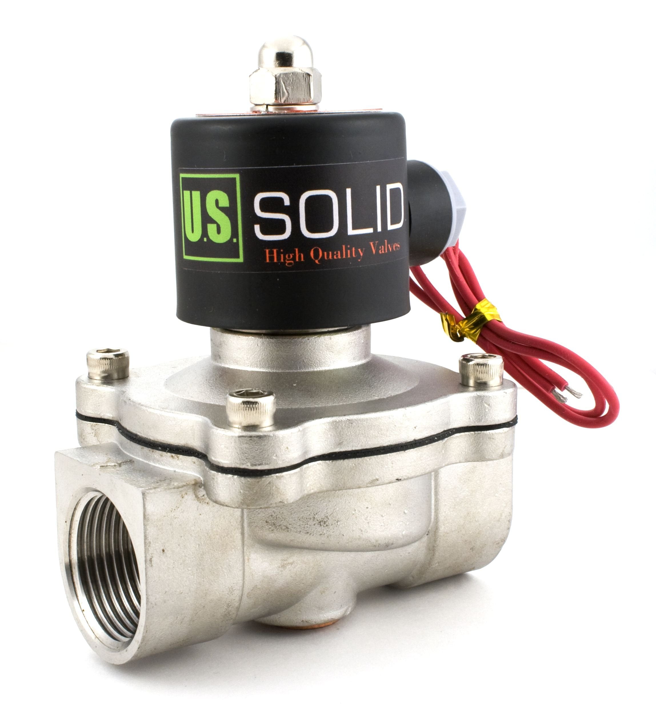 U.S. Solid Electric Solenoid Valve Semi-direct Lift VITON Seal Normally ...