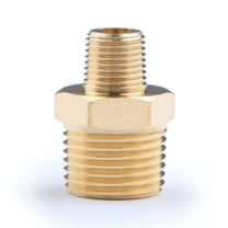 U.S. Solid 3/8 in MNPT x 3/8 in FNPT Brass Fitting Pipe Adapter Pack of ...