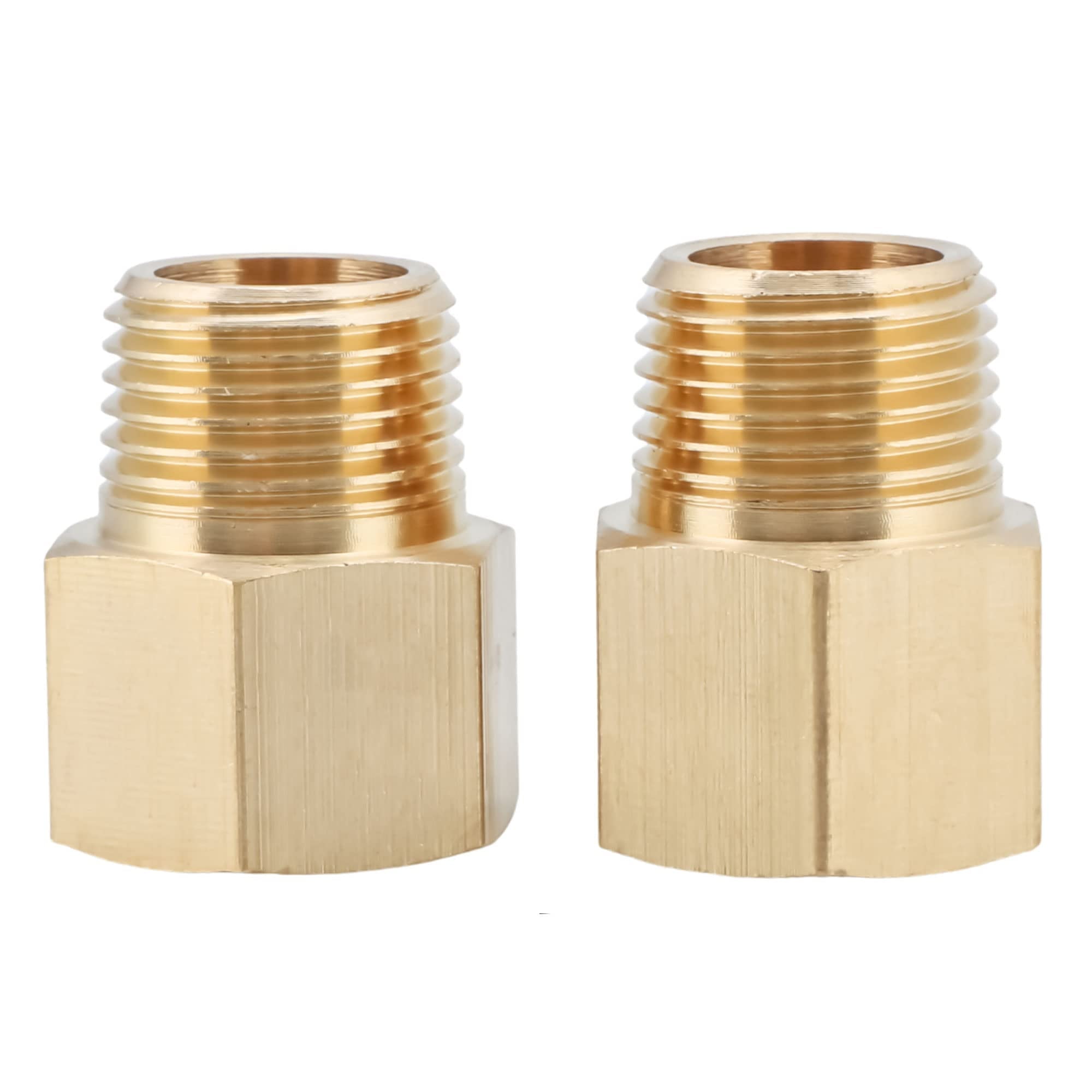 U.S. Solid 3/8 in MNPT x 3/8 in FNPT Brass Fitting Pipe Adapter Pack of ...