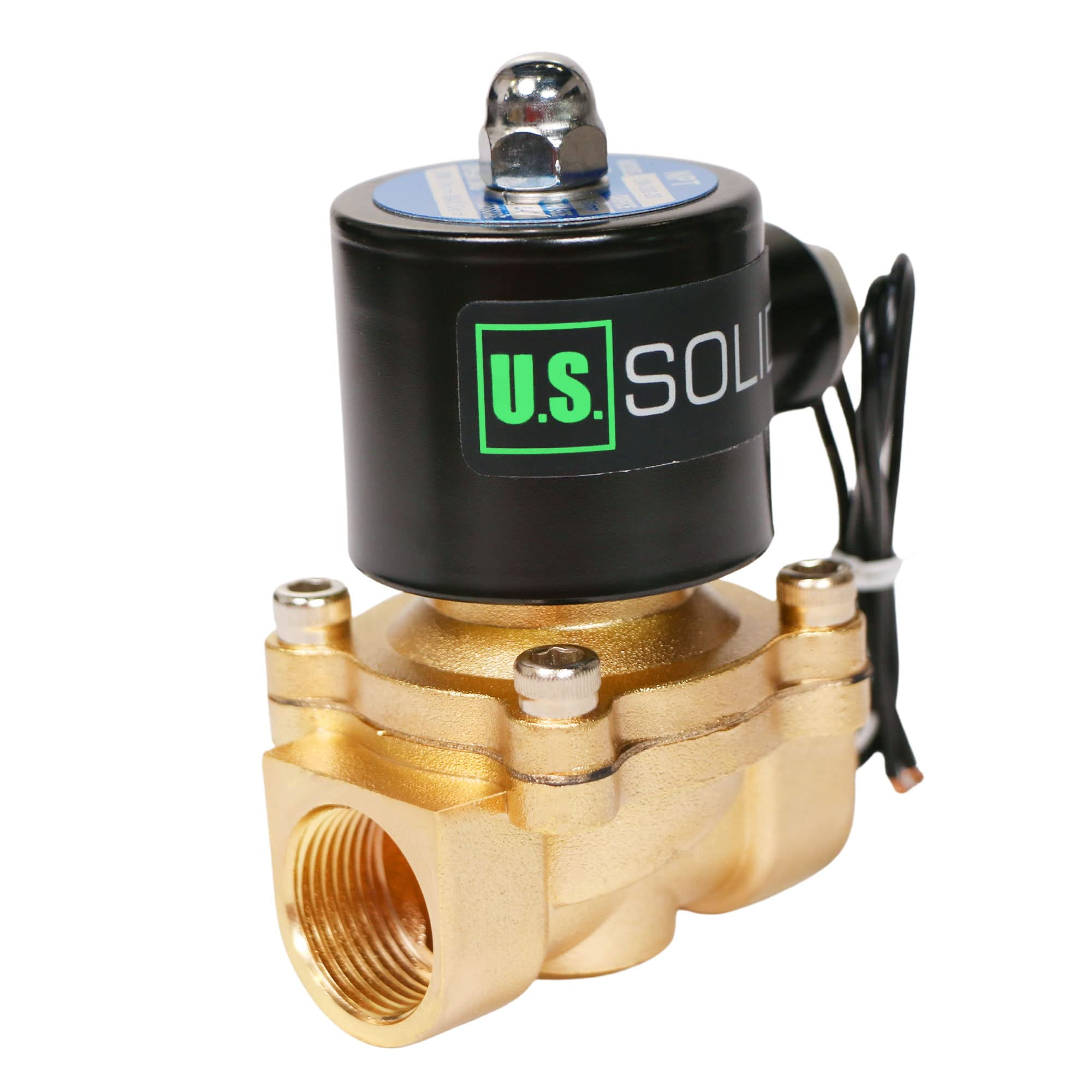 U.S. Solid 3/4" Zinc-Alloy Solenoid Valve 12V DC Electric Water Valve NBR Seal - Walmart.com