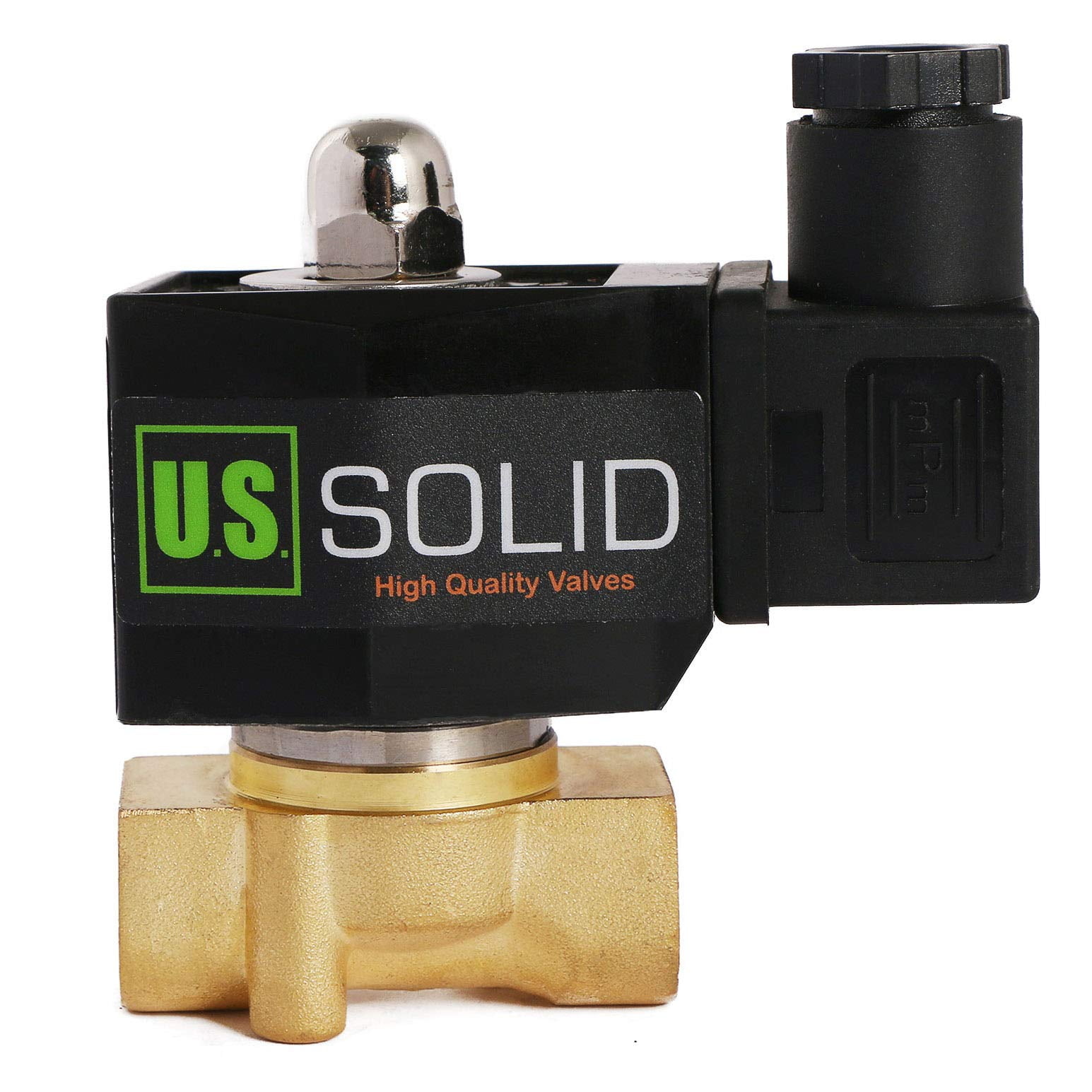 U.S. Solid Electric Solenoid Valve IP65 DC 12V Brass 3/8 inch - Walmart.com