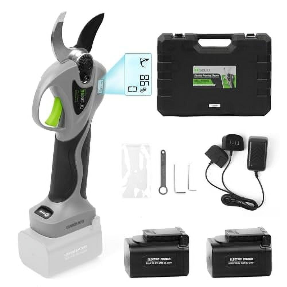 U.S. Solid Cordless Electric Pruning Shear, 9-hour Runtime 2 Lithium ...