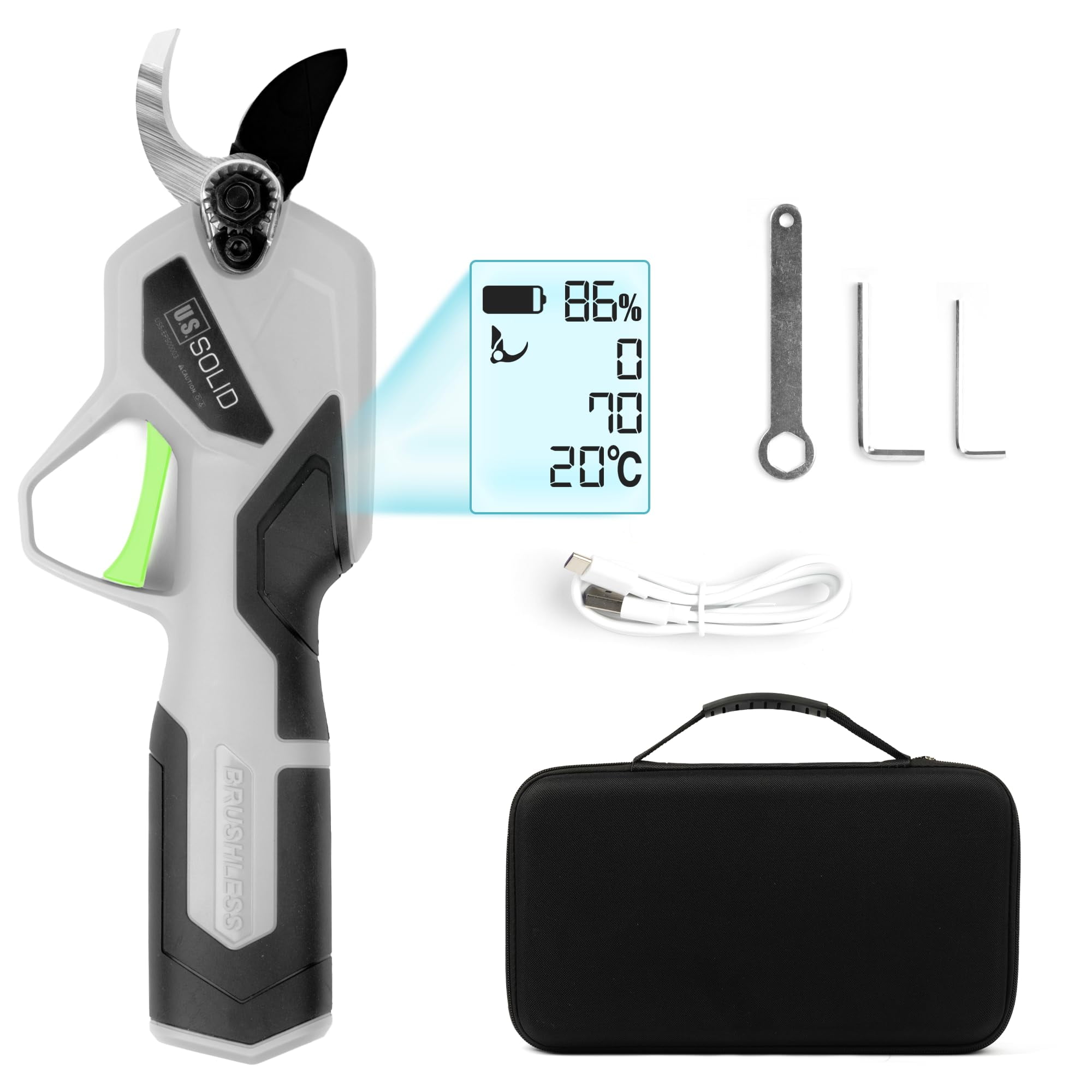 U.S. Solid Cordless Pruning Shear for Landscaping & Trimming - Walmart ...