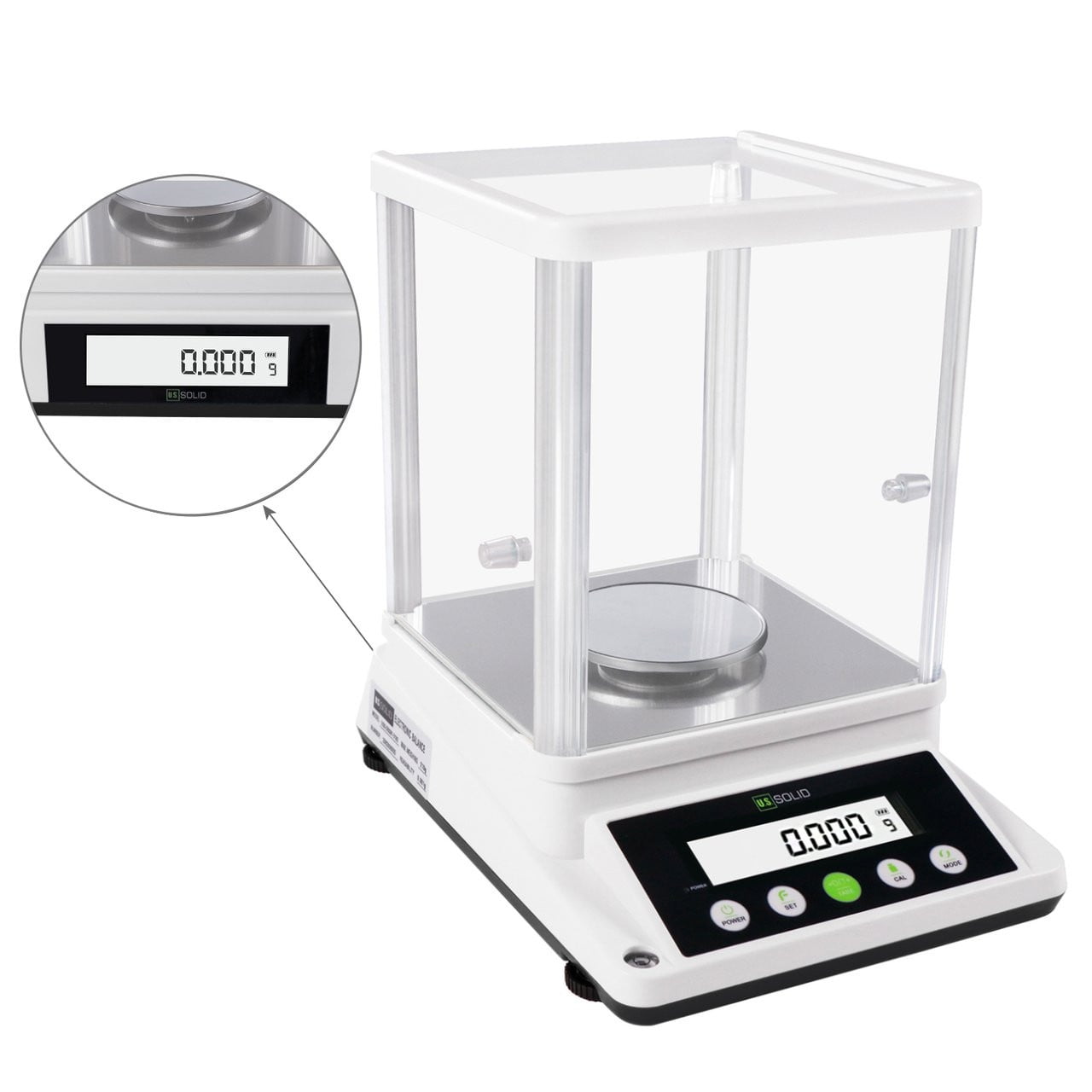 U.S. Solid Digital Analytical Balance 210g x 0.001g/1mg Electronic Lab ...