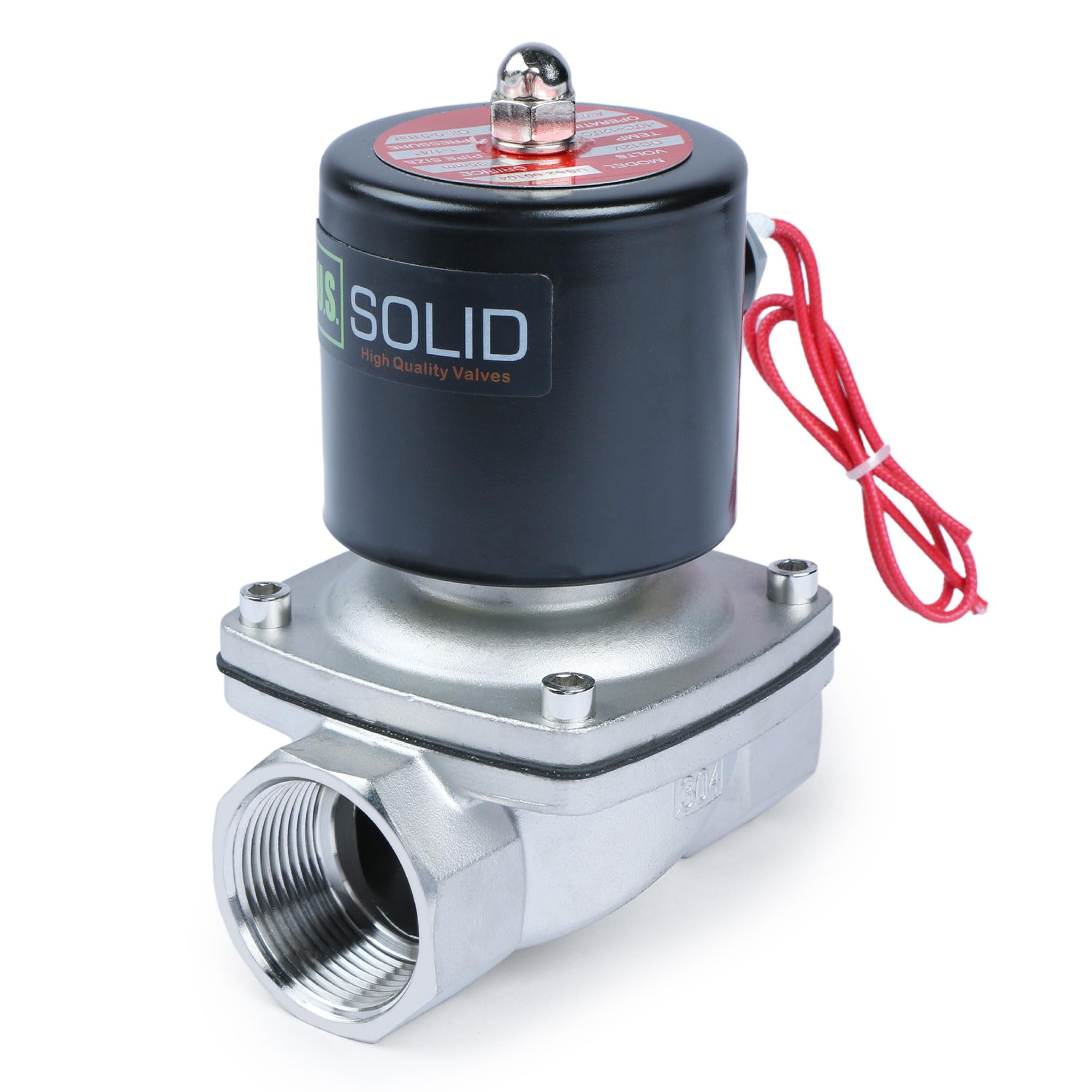 U.S. Solid Electric Solenoid Valve Semi-direct Lift VITON Seal Normally ...