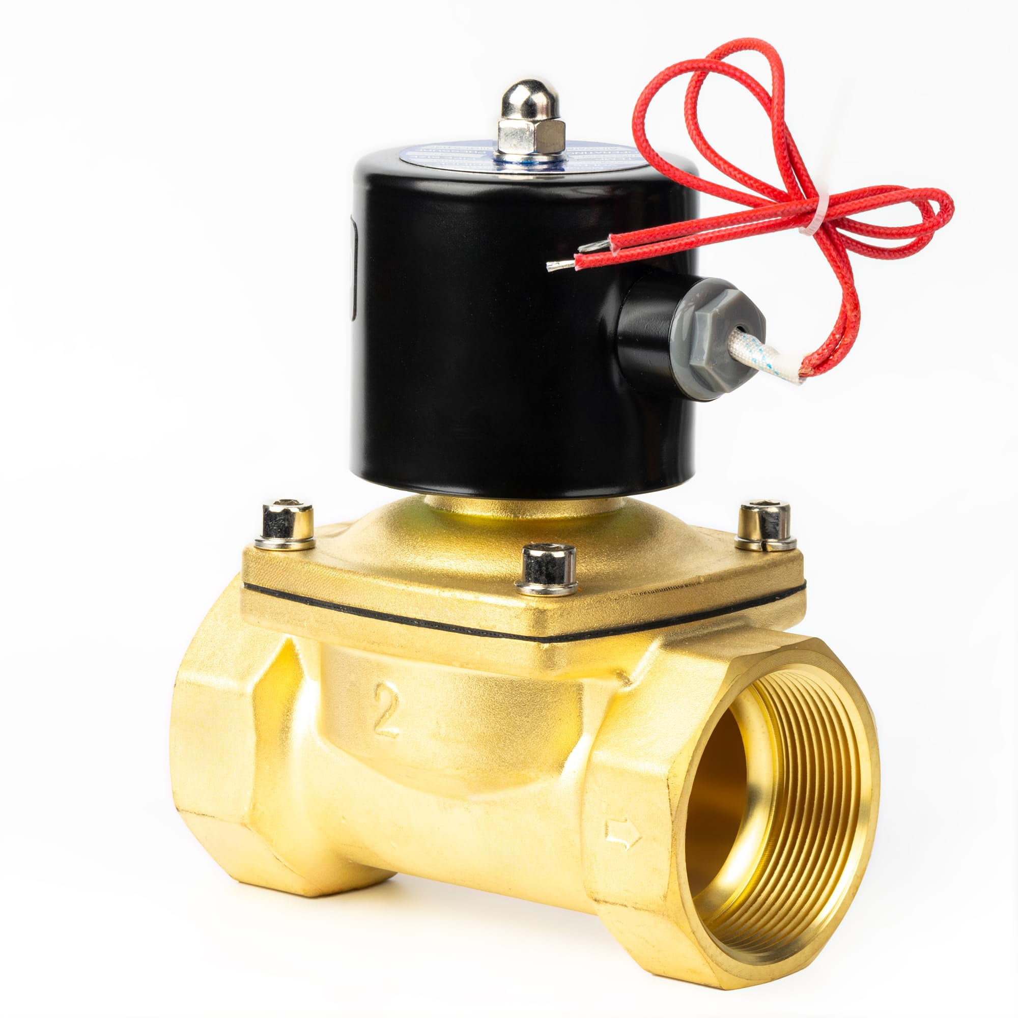 U.S. Solid Electric Solenoid Valve Semi-direct Lift VITON Seal Normally Closed AC 110V Brass 2 ...