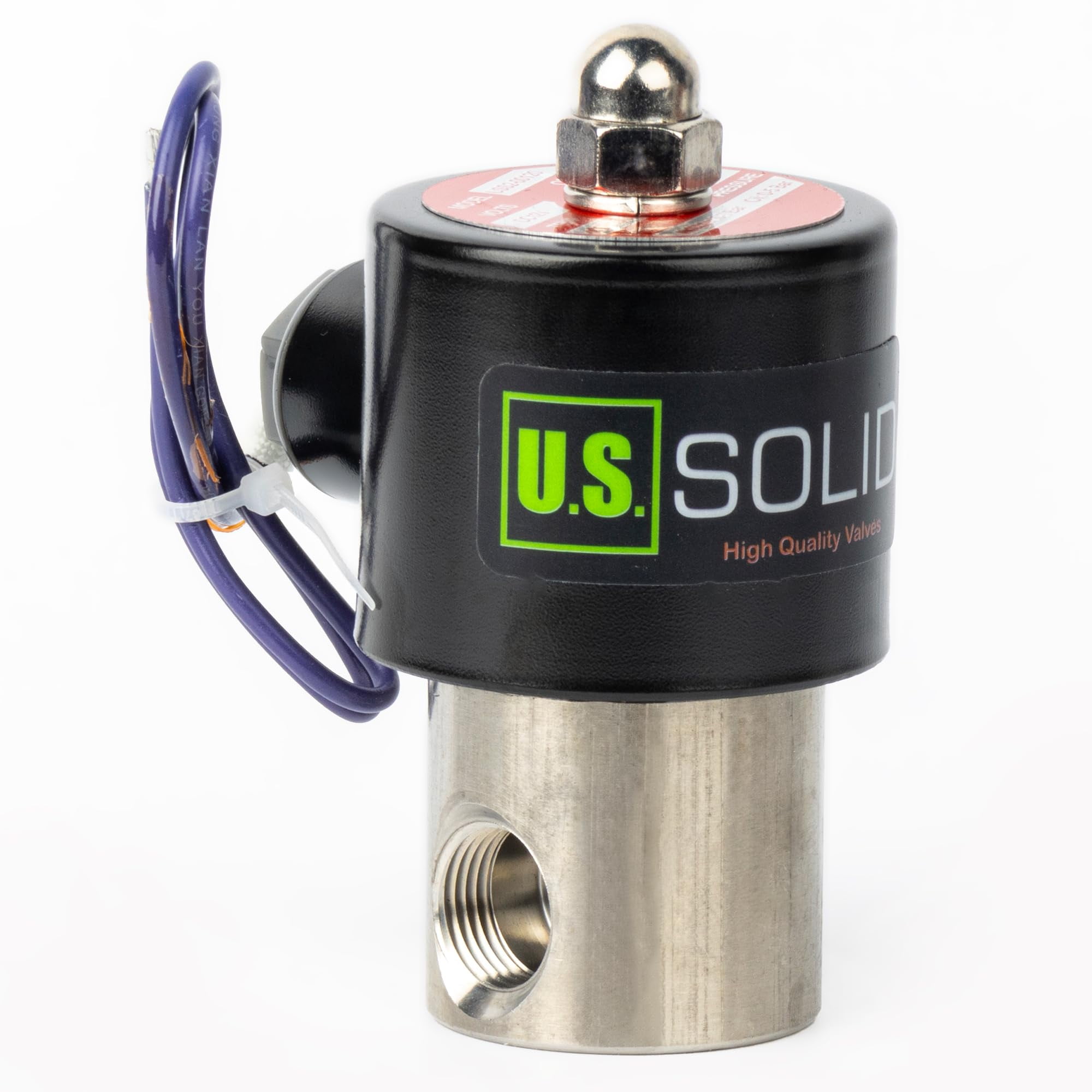 U.S. Solid Electric Solenoid Valve Semi-direct Lift VITON Seal Normally ...