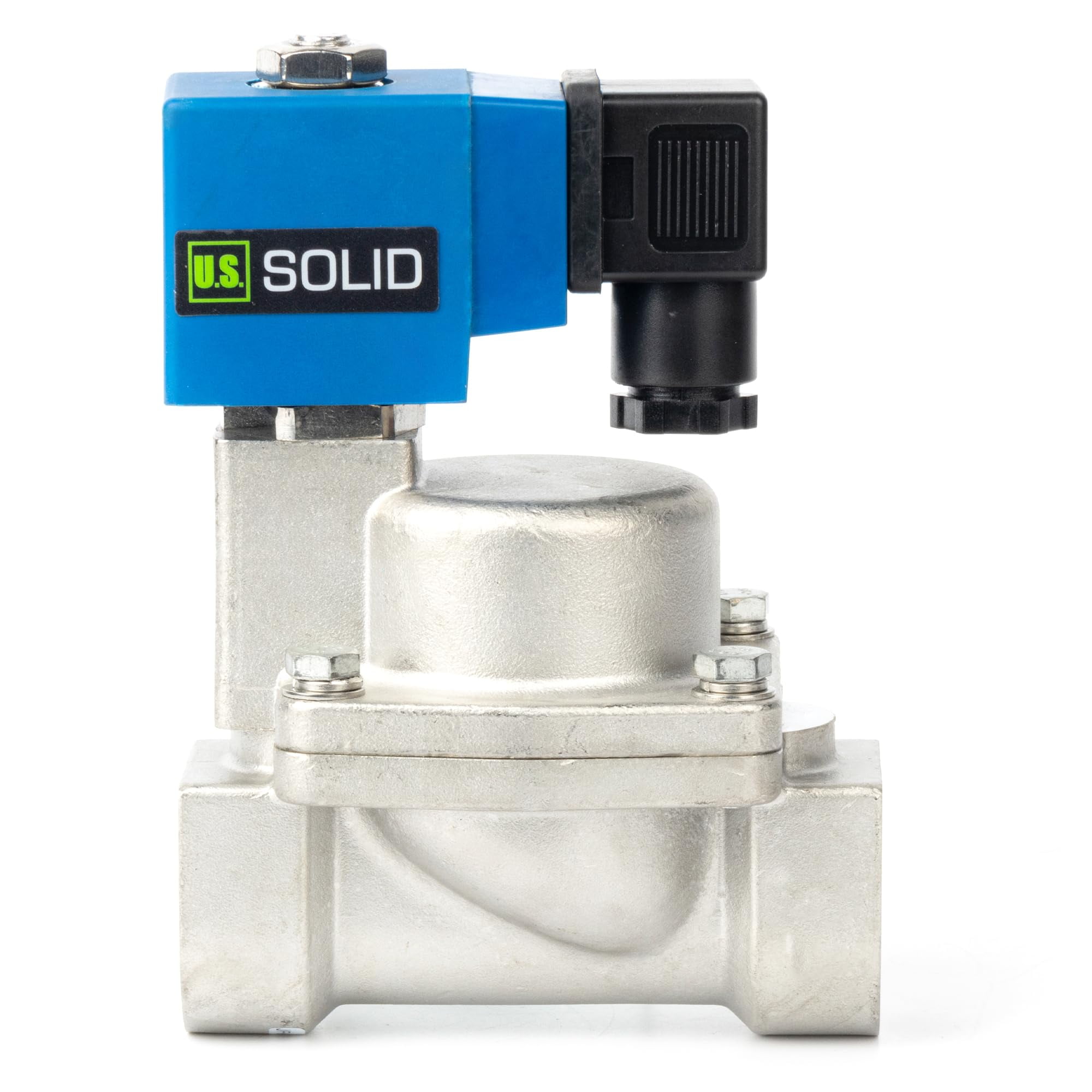 U.S. Solid High Pressure Solenoid Valve - 1 Inch 100 bar Stainless ...