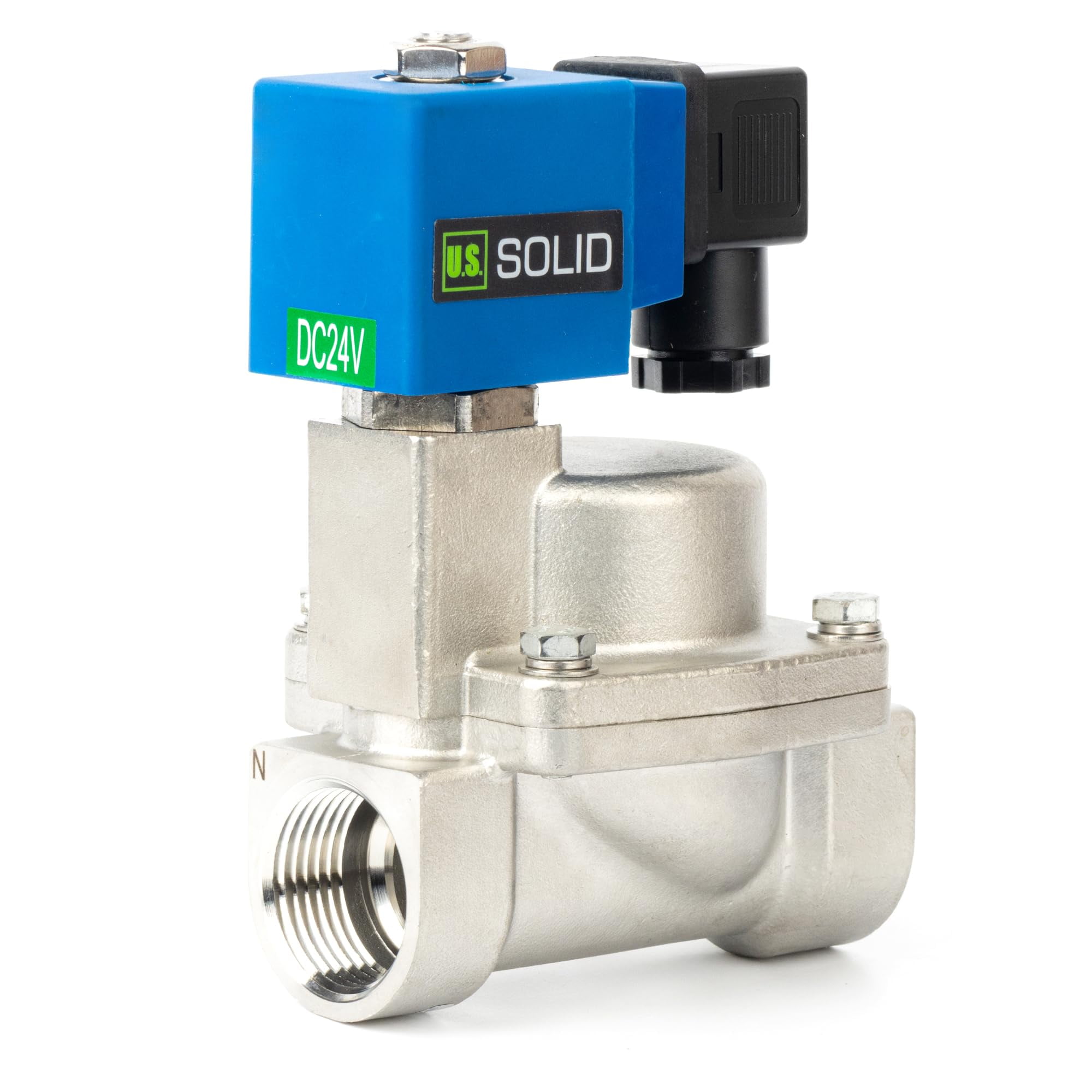 U.S. Solid High Pressure Solenoid Valve - 1 Inch 100 bar Stainless Steel 24V DC - Walmart.com