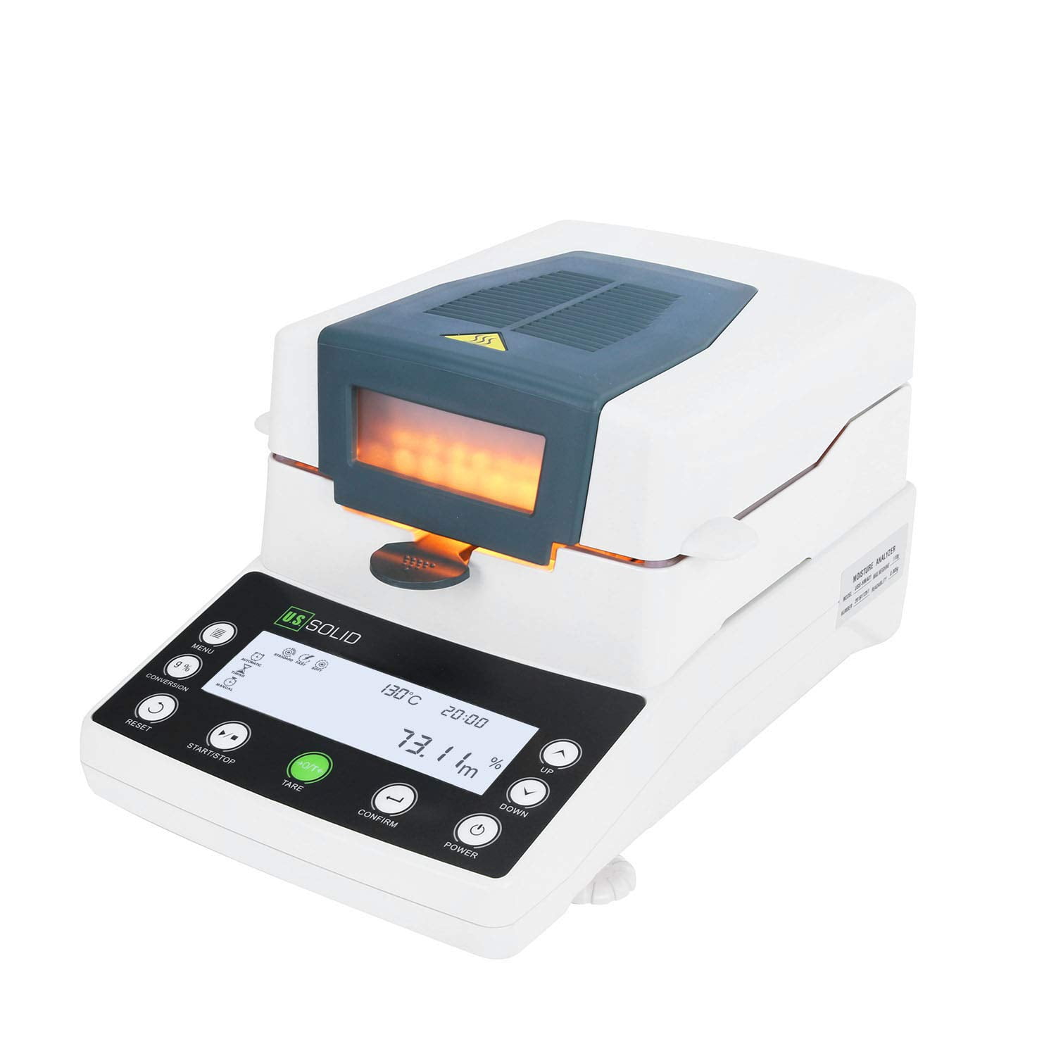 U.S. Solid Moisture Analyzer 0.01% Readability, 110 g x 1 mg Moisture ...