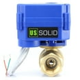 U.S. Solid Motorized Ball Valve, 1/2 inch Brass 9-24V AC/DC 2-Wire Auto ...