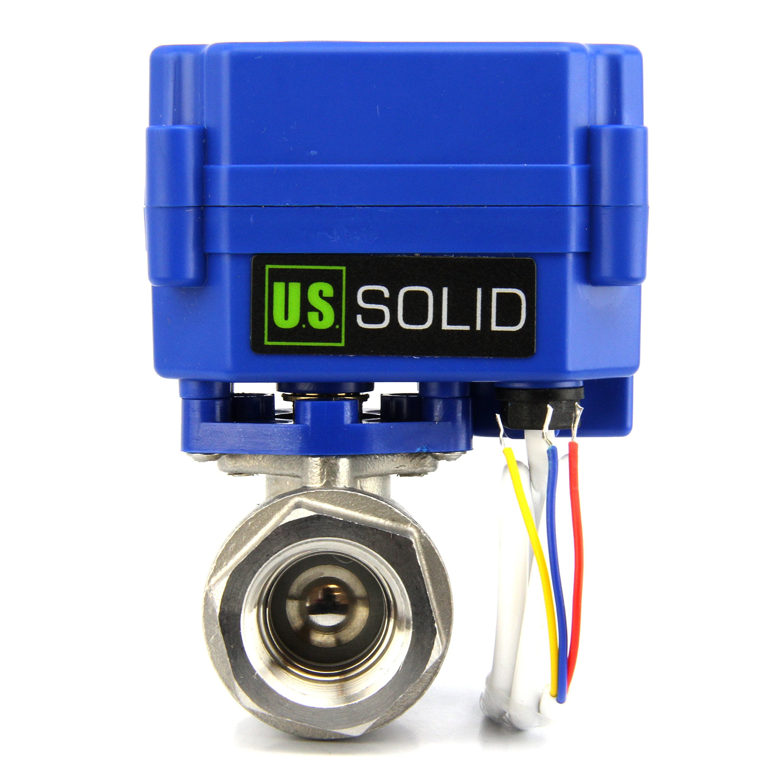 U. S. Solid IP65 Motorized Ball Valve 1/4 in NPT Full Port Stainless ...