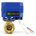 U. S. Solid IP65 Motorized Ball Valve 1 in NPT Standard Port Brass AC ...