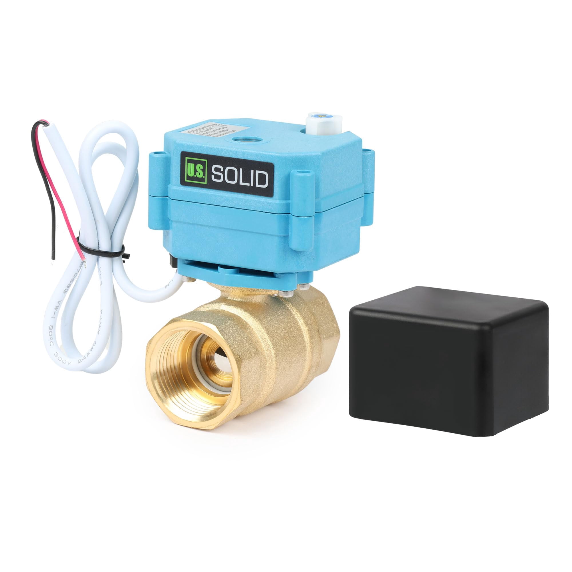 U.S. Solid Motorized Ball Valve - IP67 1inch Brass Ball Valve with ...