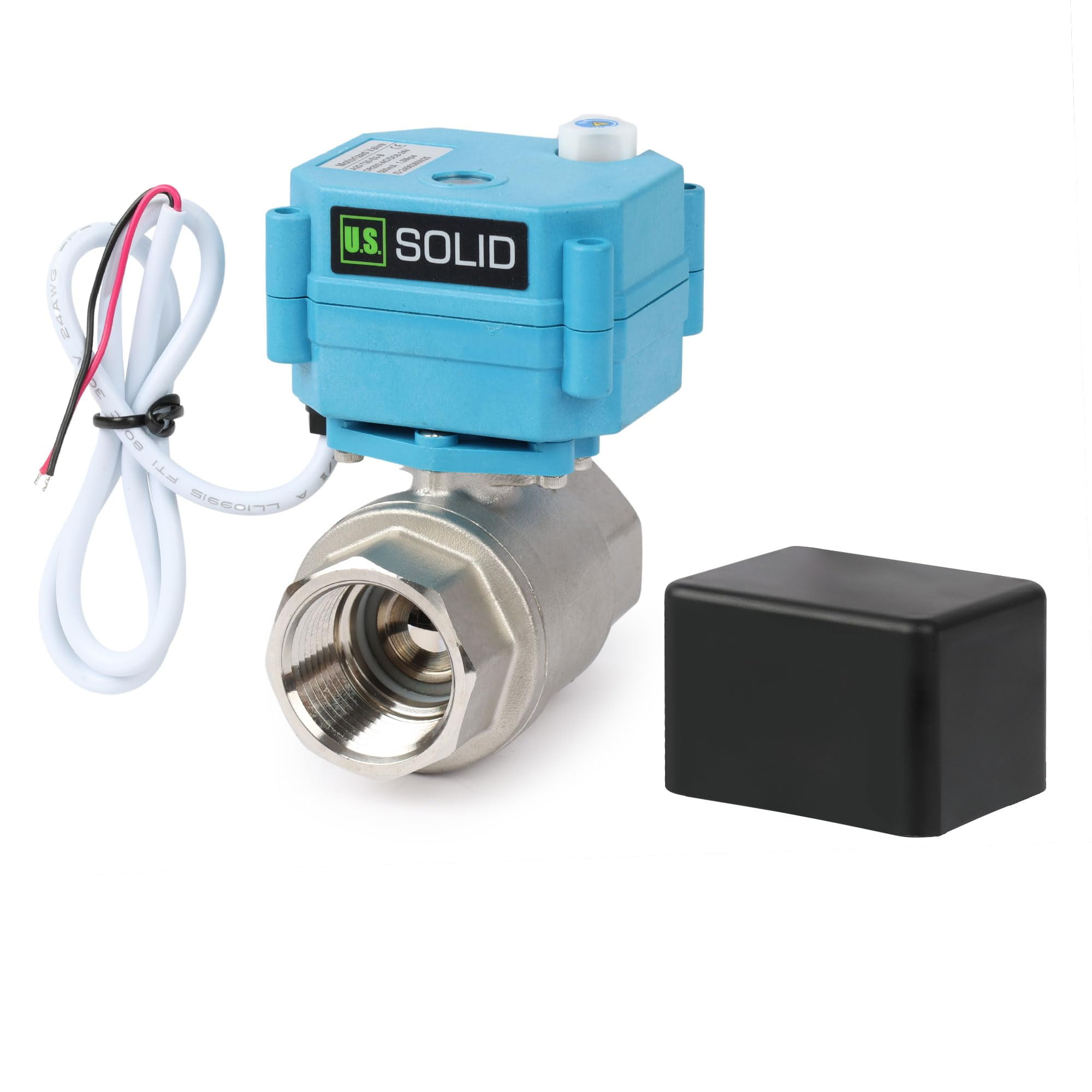 U. S. Solid IP67 Motorized Ball Valve with Waterproof Cover 3/4 in NPT ...