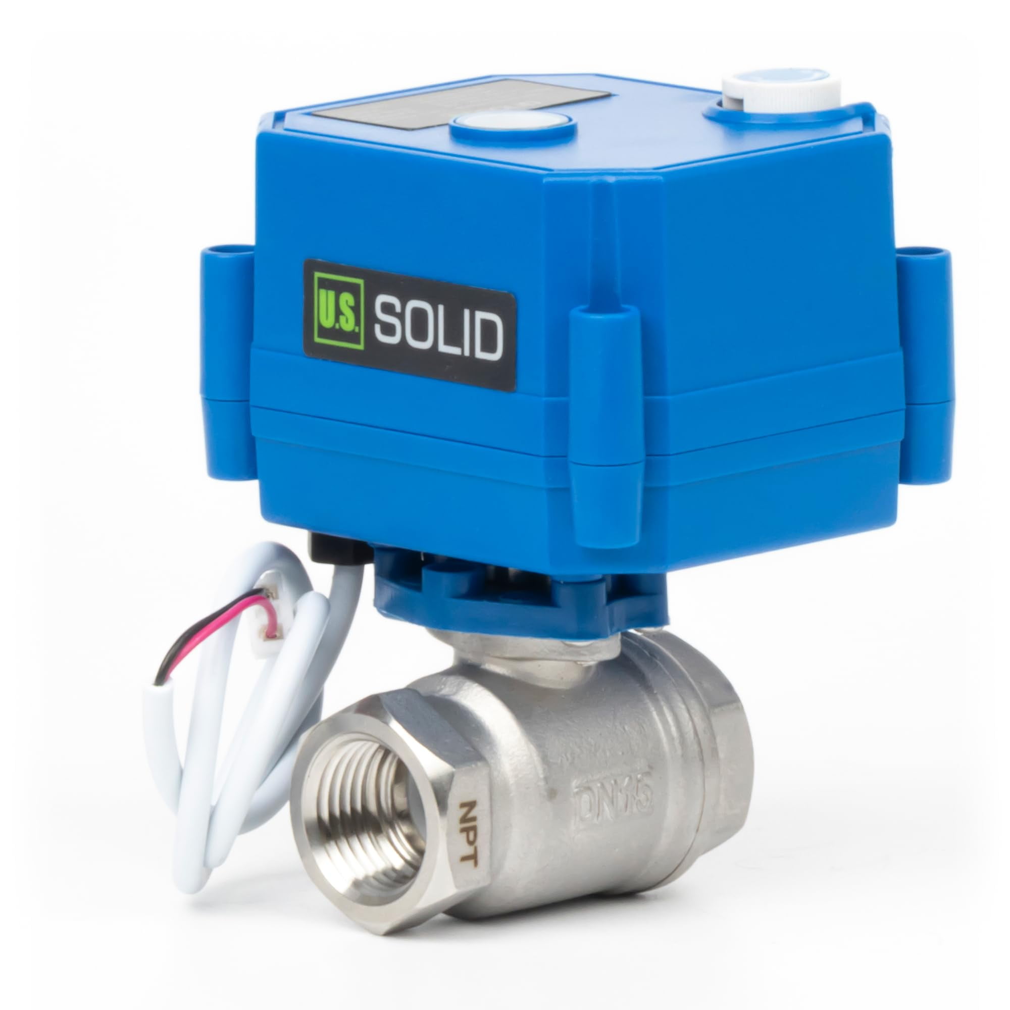 U. S. Solid IP65 Motorized Ball Valve with Hand Wheel 1/2 in NPT Full ...
