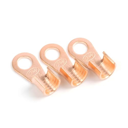 U.S. Solid Open Barrel Wire Crimp Copper Ring Lugs Terminal Connector ...
