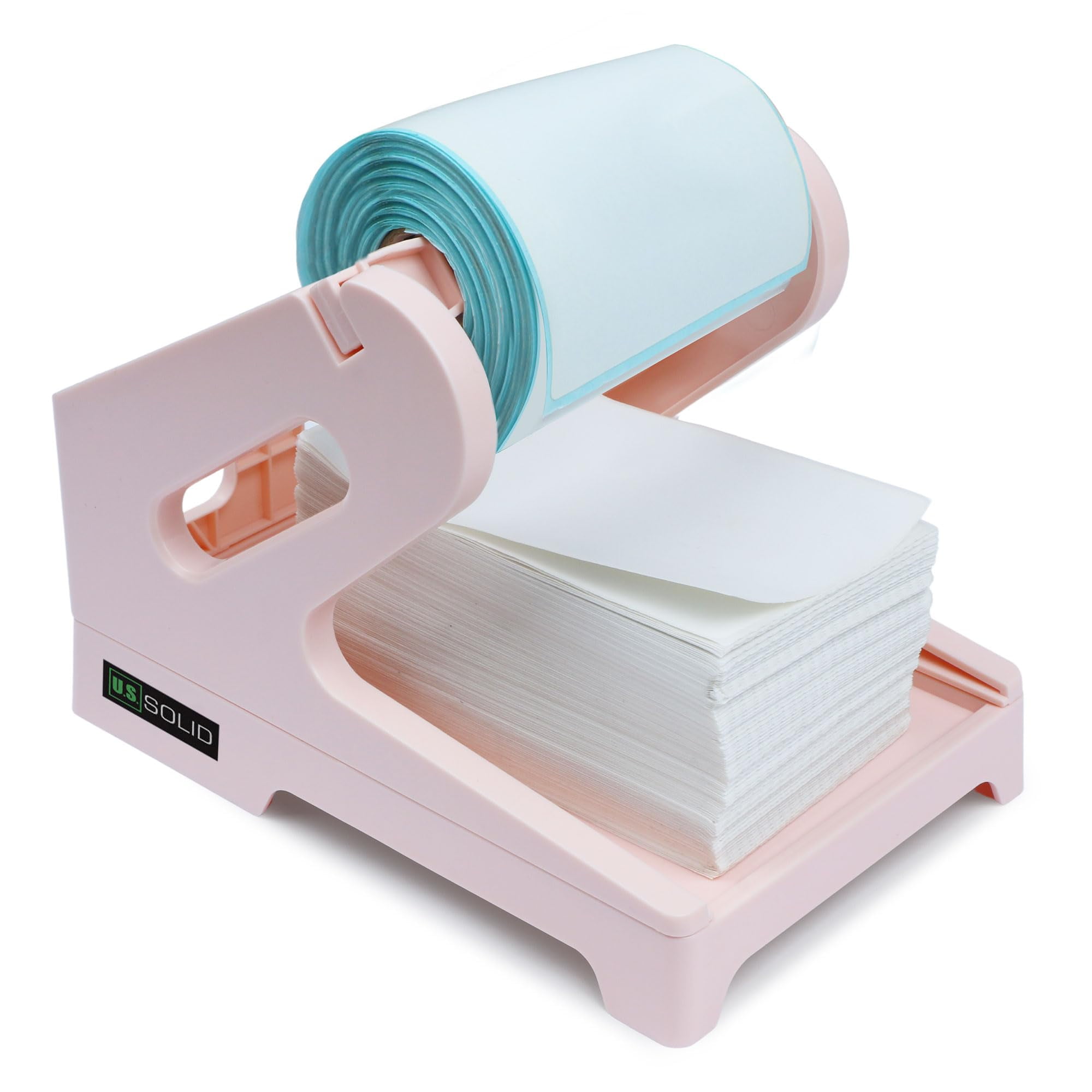 U.S. Solid Pink Label Holder for Rolls and Fan-Fold Shipping Labels, 2 ...