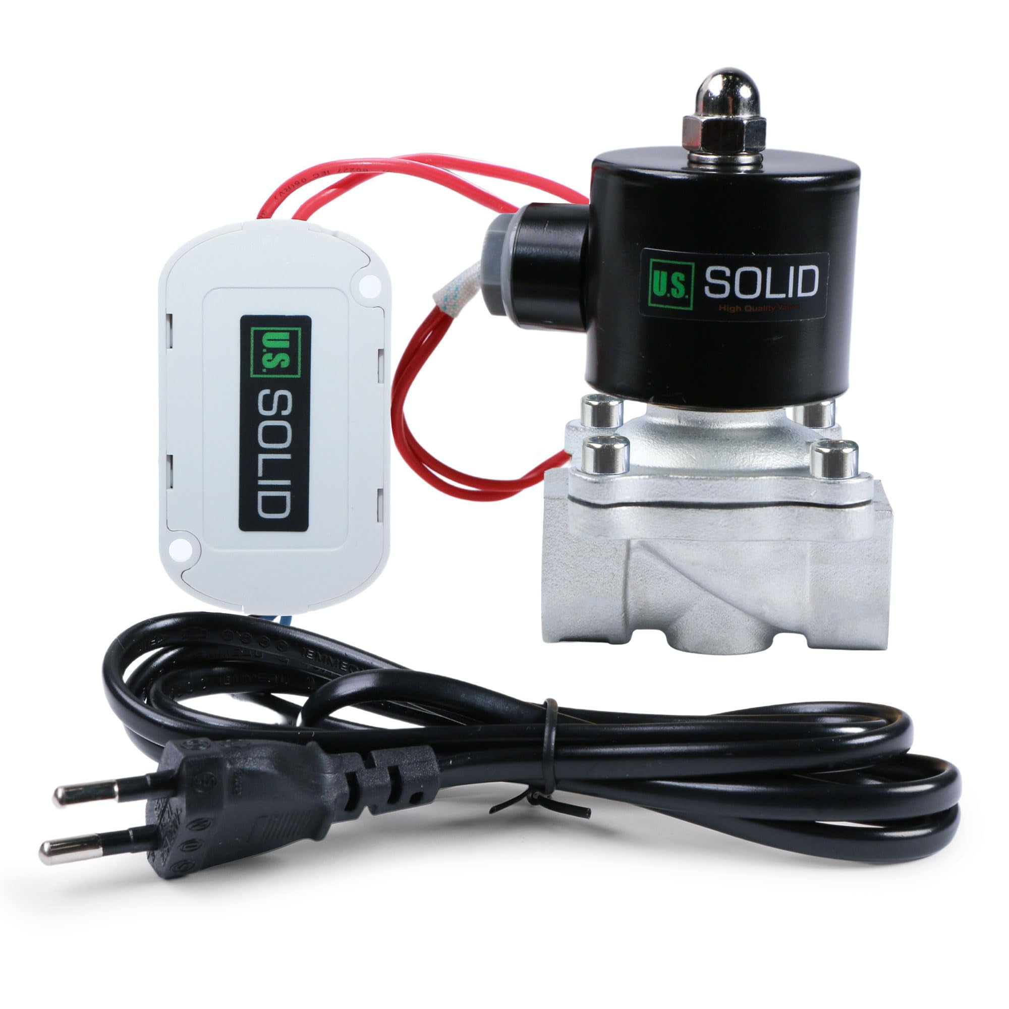 U.S. Solid Smart Solenoid Valve 1/4 inch Stainless Steel 110V AC Wi-Fi APP-Controlled - Walmart.com