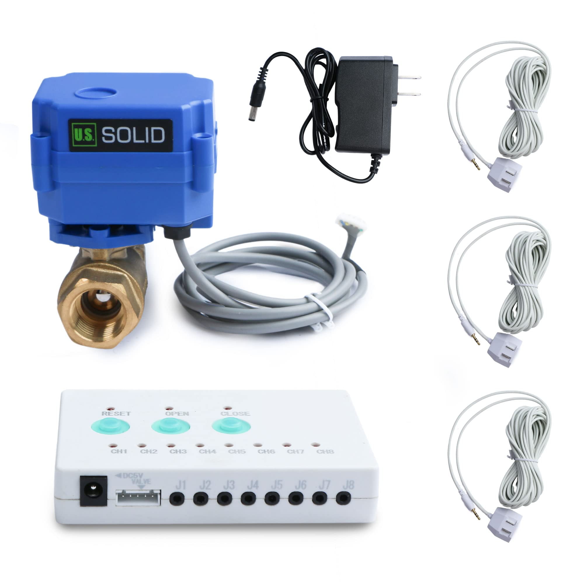 U.S. Solid Water Leak Detector Leakage Detection System, 1/2in Brass ...