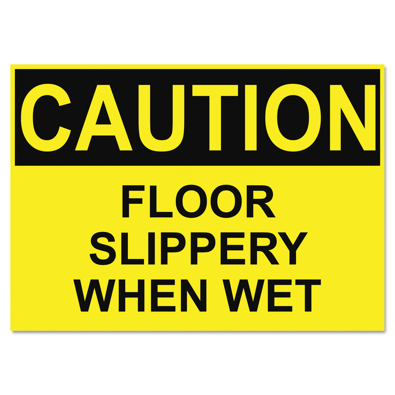 U. S. Stamp & Sign USS 10 x 14 in. Caution Slippery When Wet Osha ...