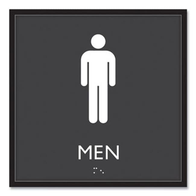 8 in. x 8 in. Men Plastic ADA Sign - Clear/White - Walmart.com