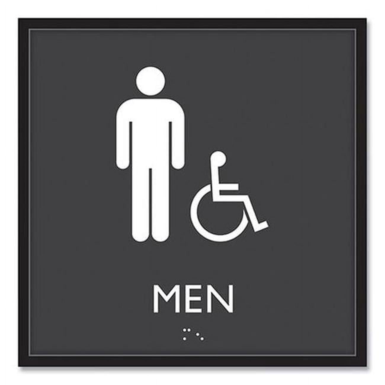 8 in. x 8 in. Men Accessible Plastic ADA Sign - Clear/White - Walmart.com